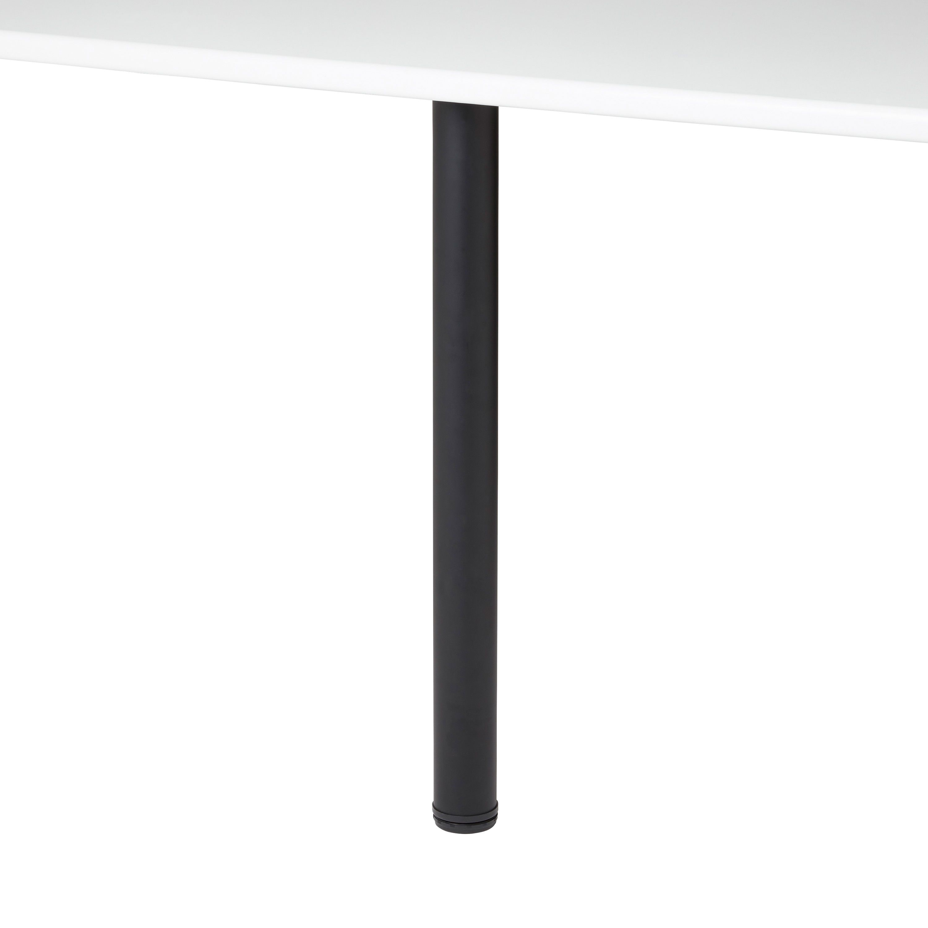GoodHome Nantua Matt Black Modern Worktop support leg (Dia)60mm (H)900mm