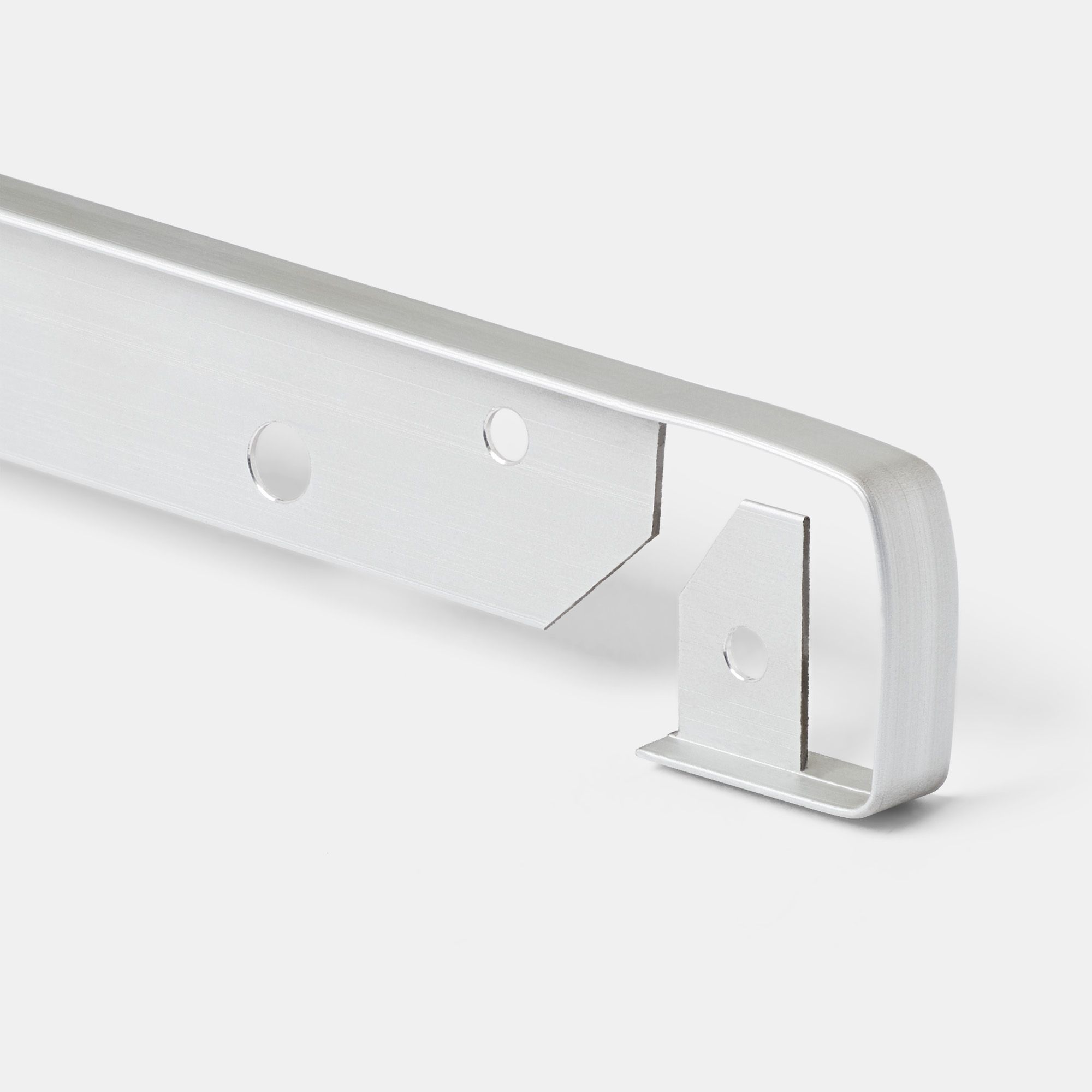 GoodHome Nantua Silver effect Aluminium alloy Worktop joint (H)16mm (W)24mm