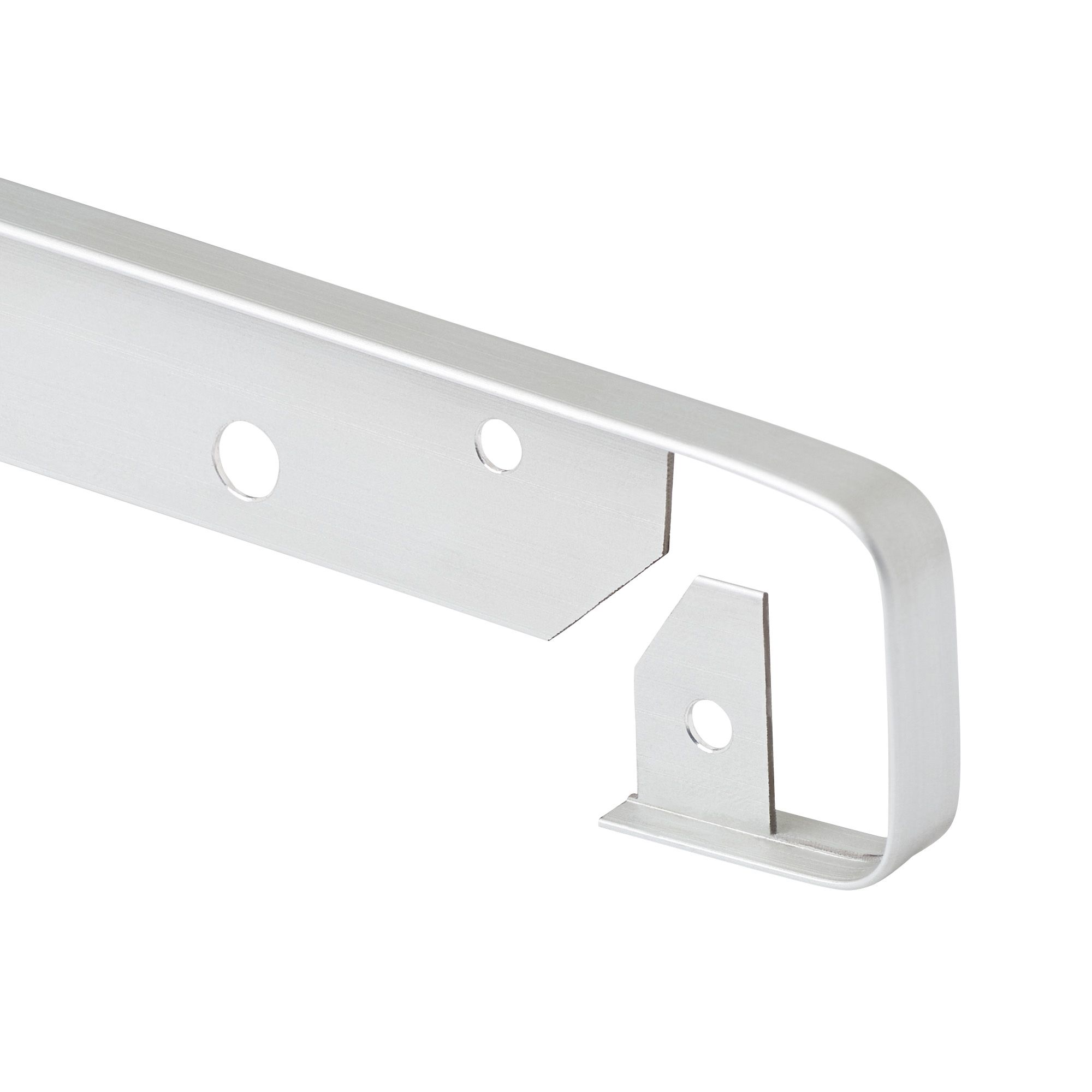 GoodHome Nantua Silver effect Aluminium alloy Worktop joint (H)28mm (W ...