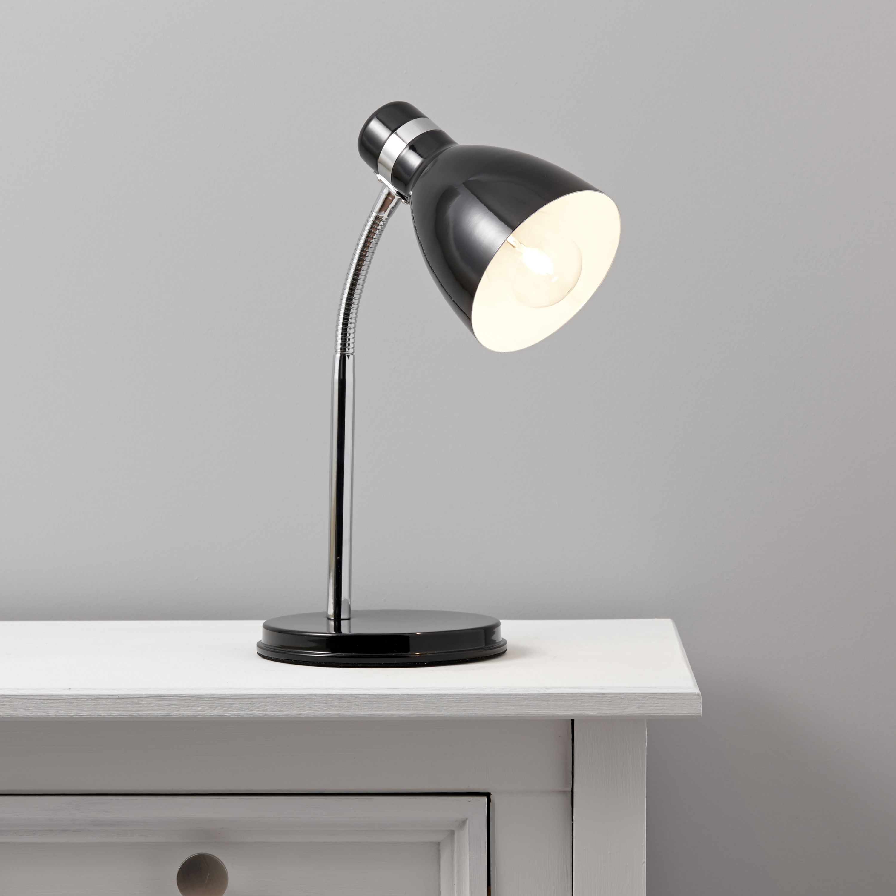 GoodHome Narajo Modern Black Table light | DIY at B&Q
