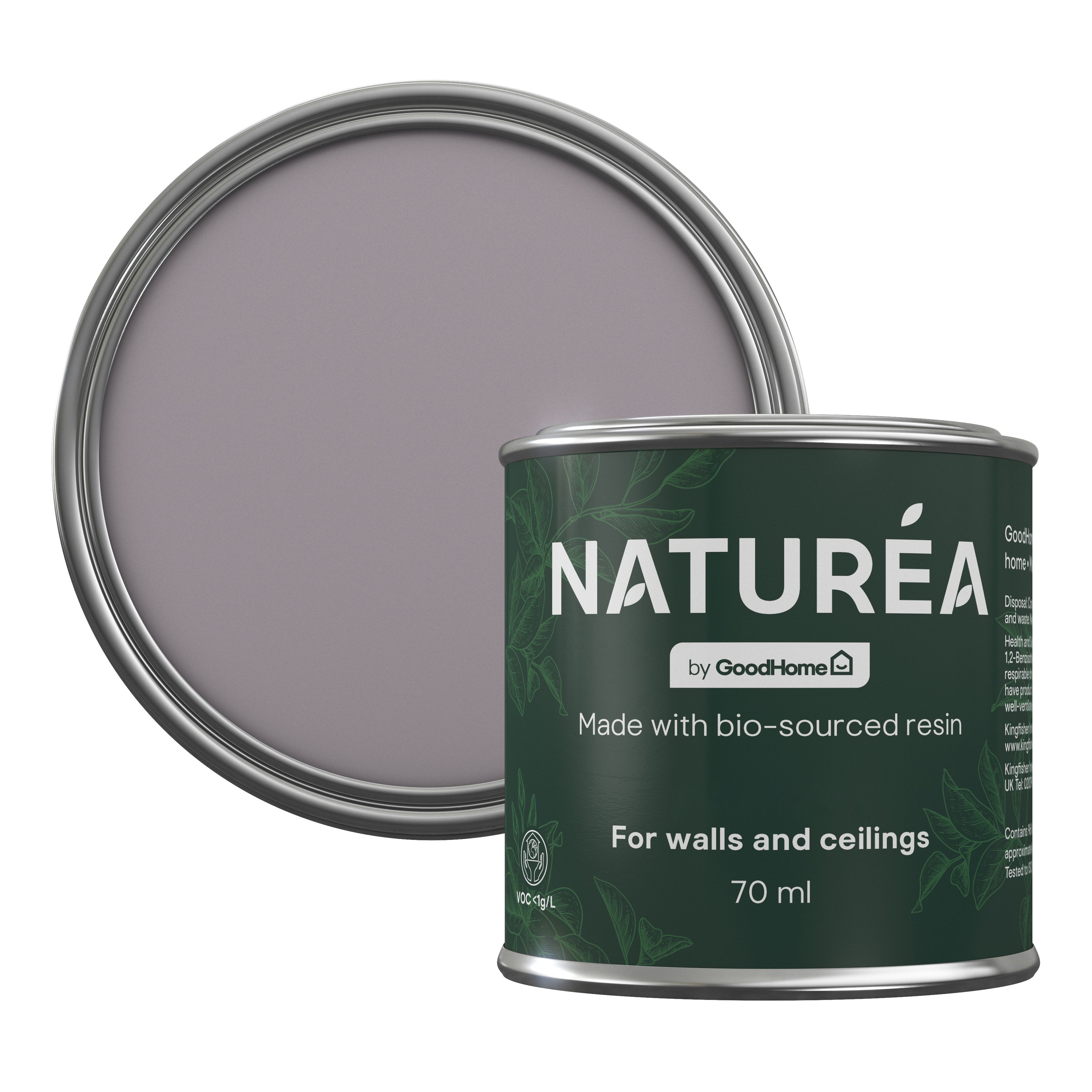 GoodHome Naturéa Sweet Pea Velvet matt Wall paint, 70ml | DIY at B&Q