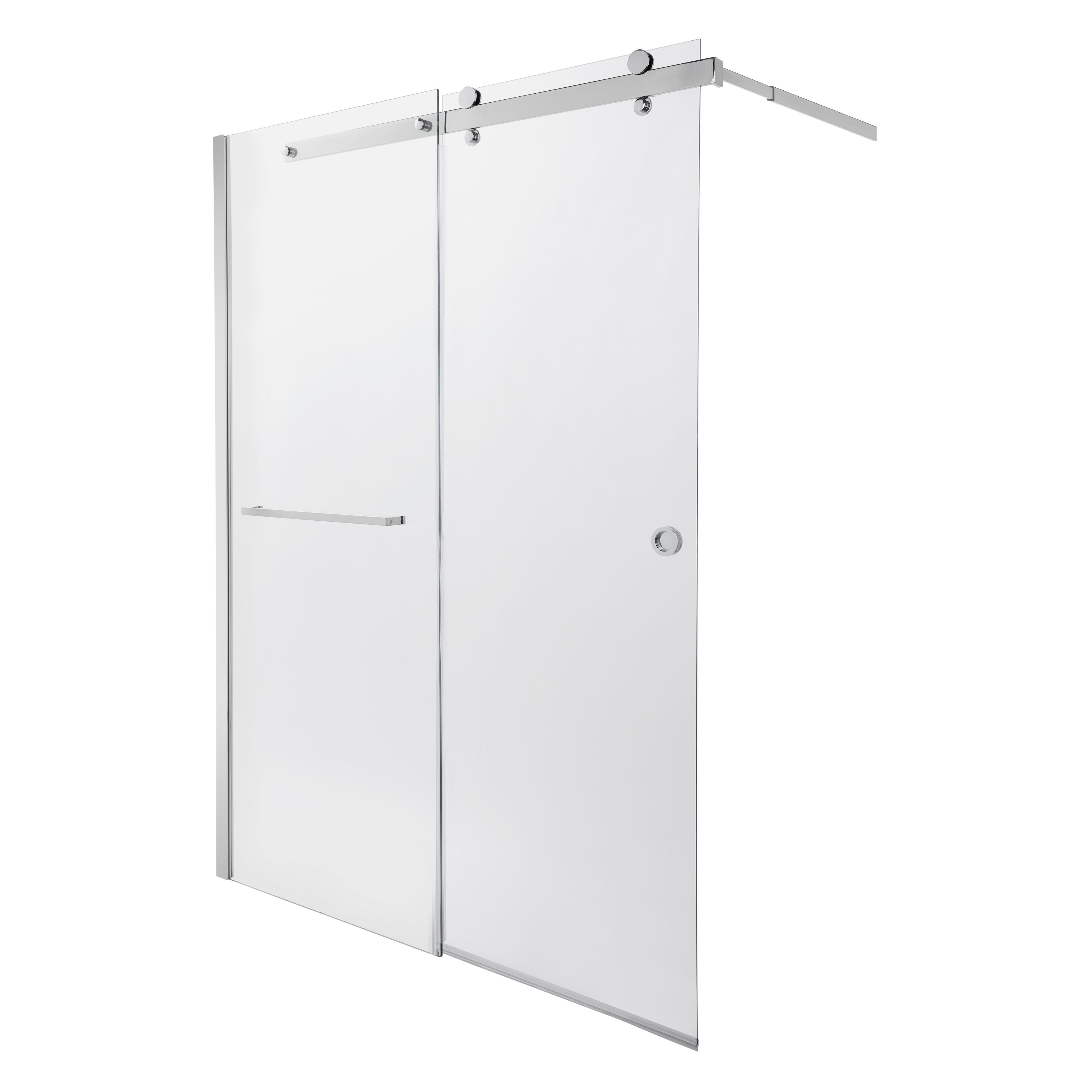 GoodHome Naya Silver Sliding Walk-in Panel (H)1950mm (W)1200mm | DIY at B&Q