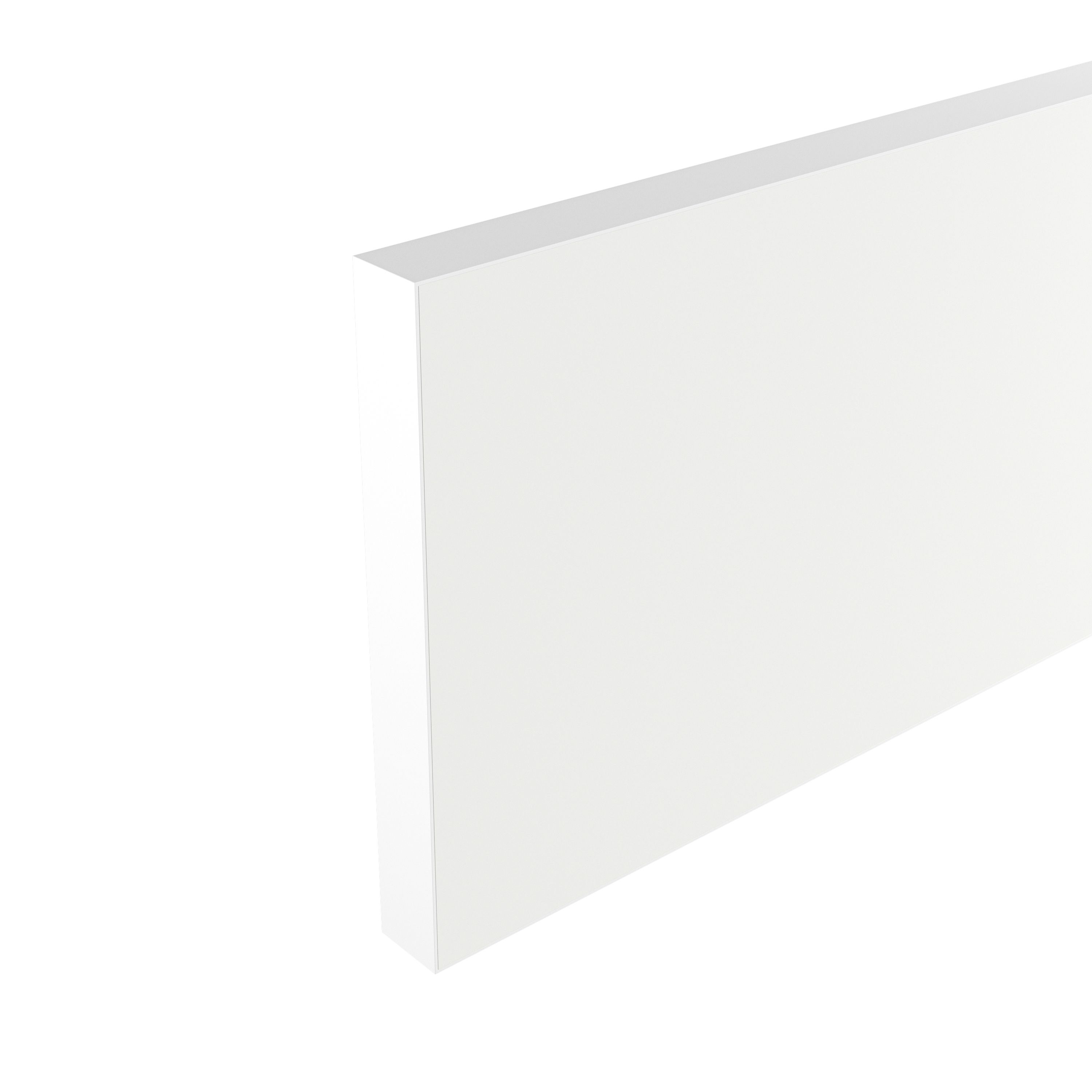 GoodHome Nepeta Matt White Stone effect Compact Laminate Kitchen ...