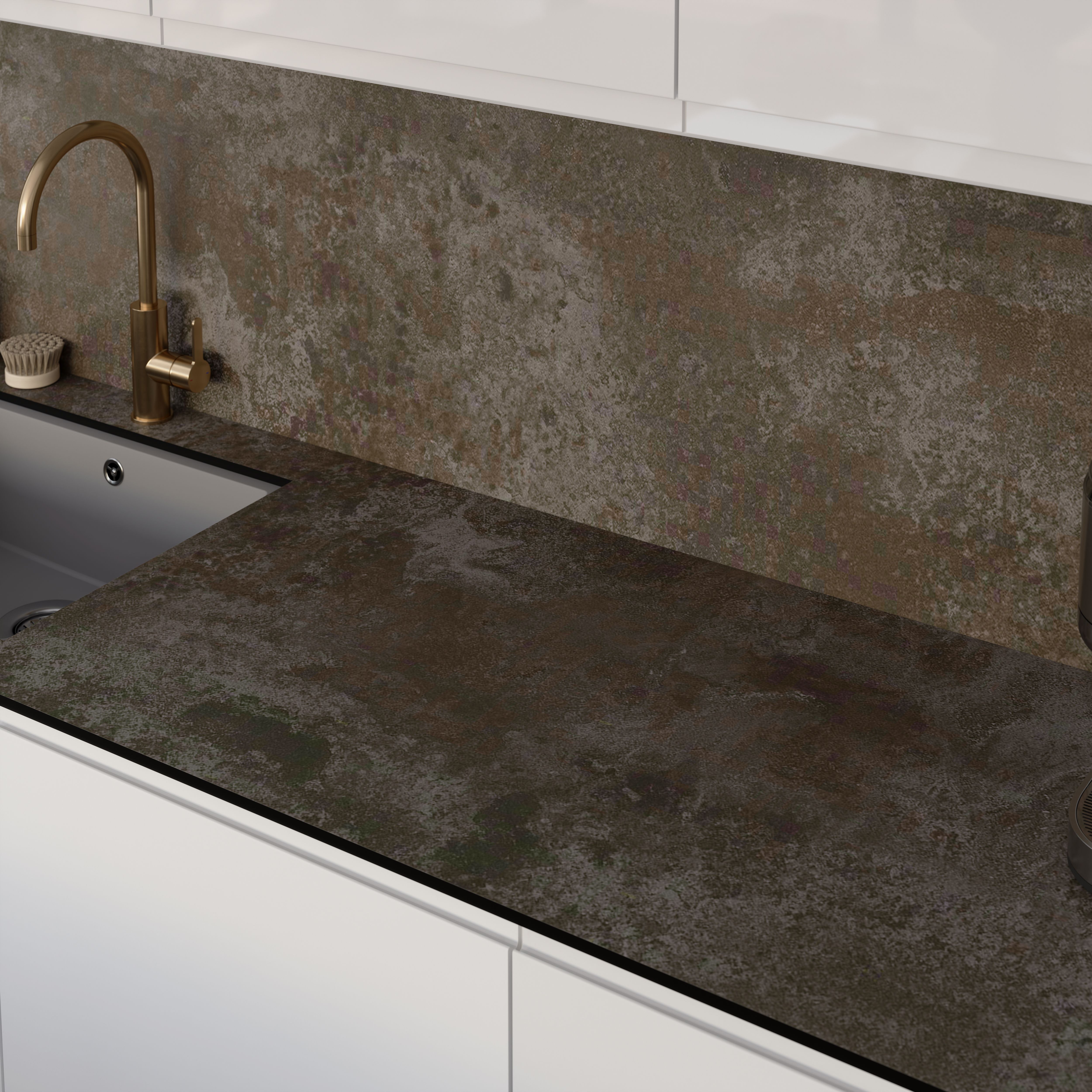 GoodHome Nepeta Multicolour Soapstone effect Compact Laminate Square ...