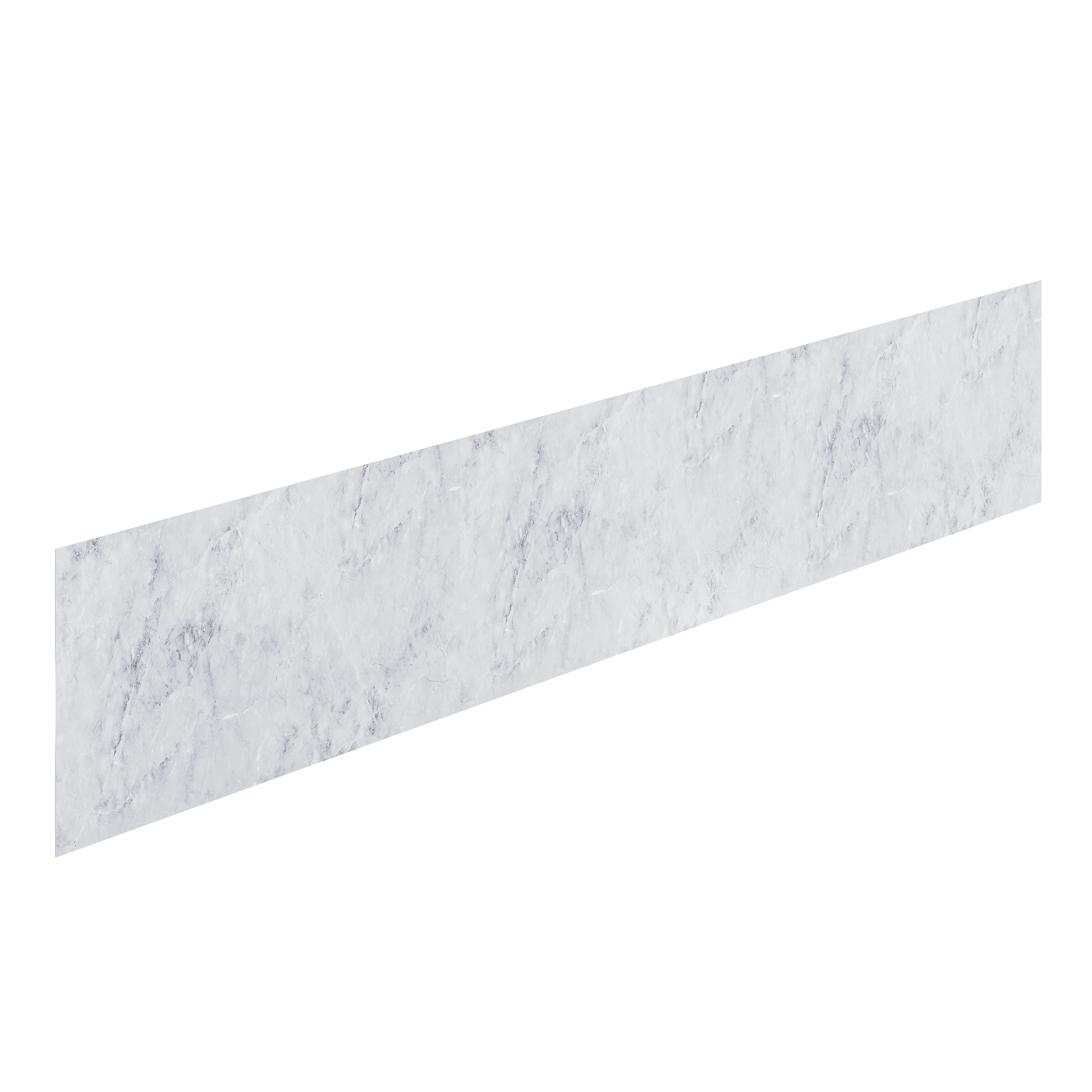 GoodHome Nepeta Venice White Marble effect Melamine Back panel, (H ...