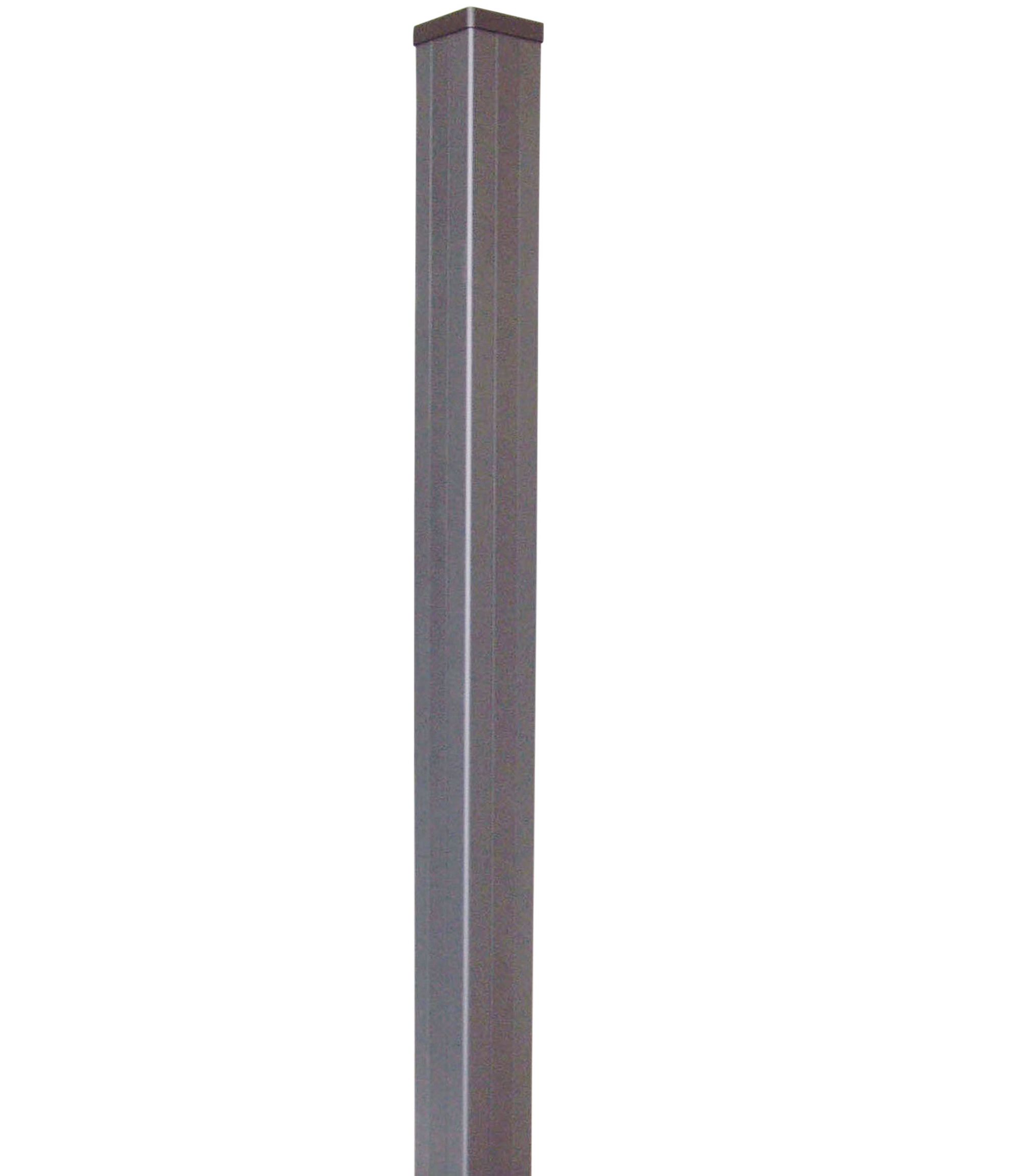 GoodHome Neva Aluminium Taupe Square Fence post (H)0.95m (W)70mm | DIY ...