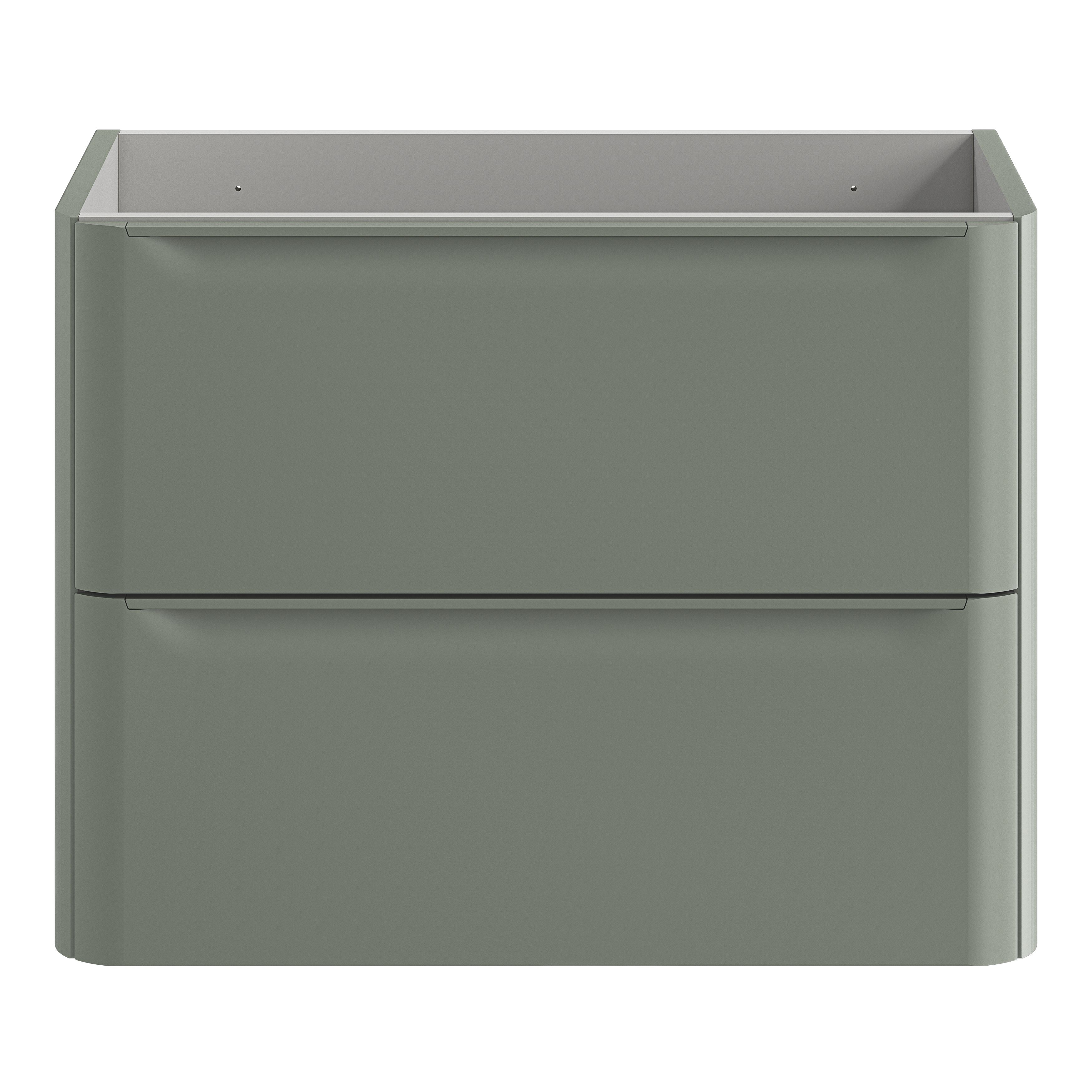 GoodHome Nevado Standard Matt Green Wall-mounted Bathroom Vanity unit ...