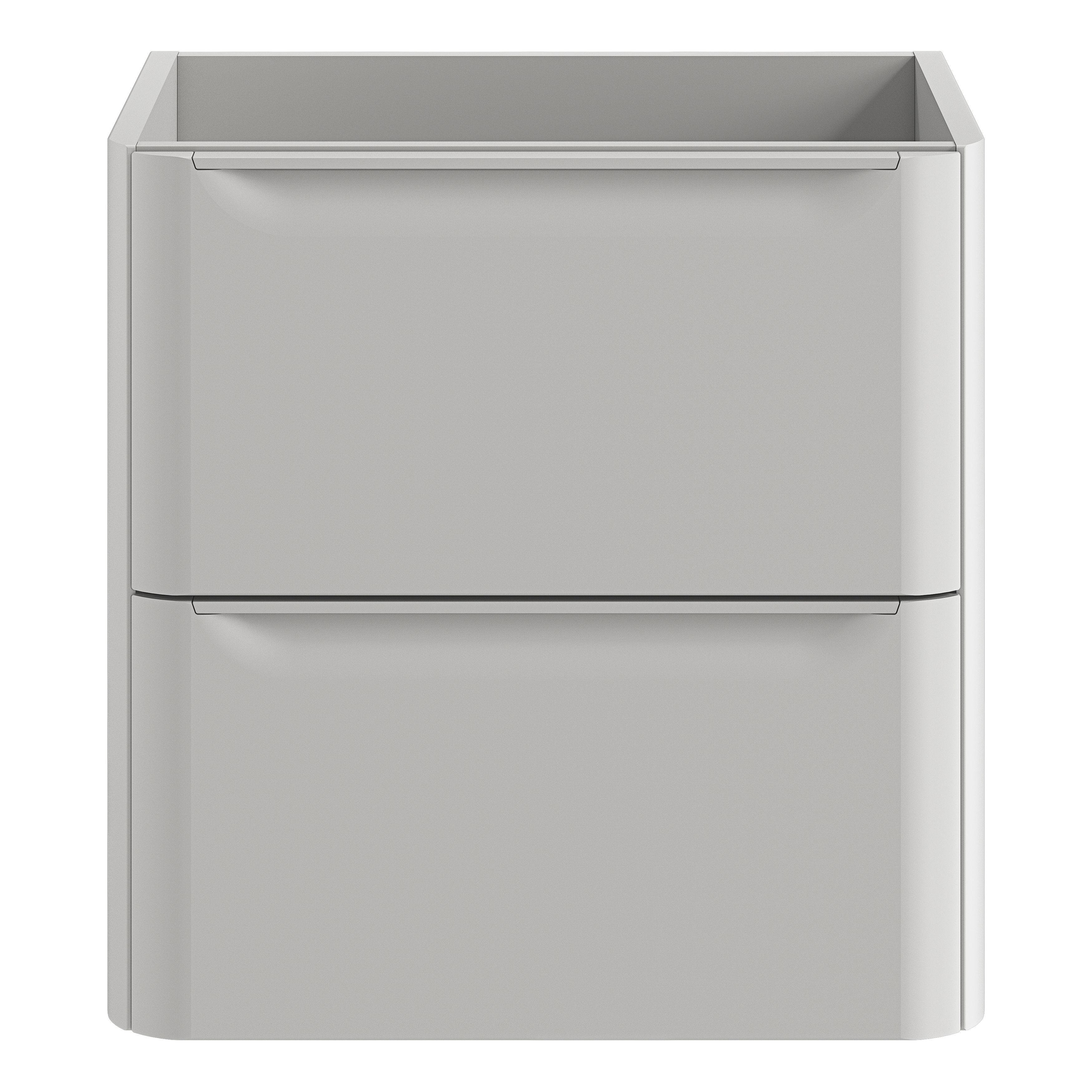 GoodHome Nevado Standard Matt Grey Wall-mounted Bathroom Vanity unit (H ...