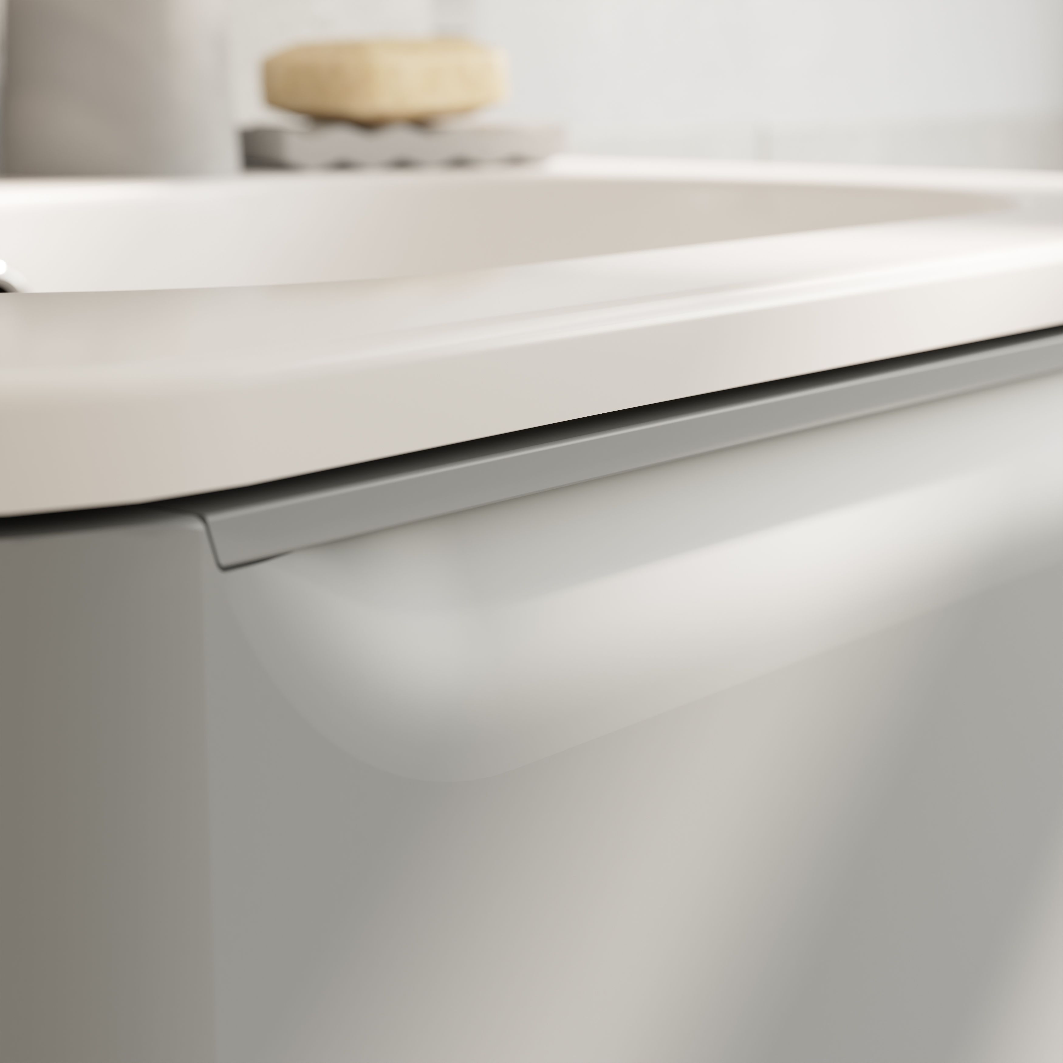 GoodHome Nevado Standard Matt Grey Wall-mounted Bathroom Vanity unit (H ...