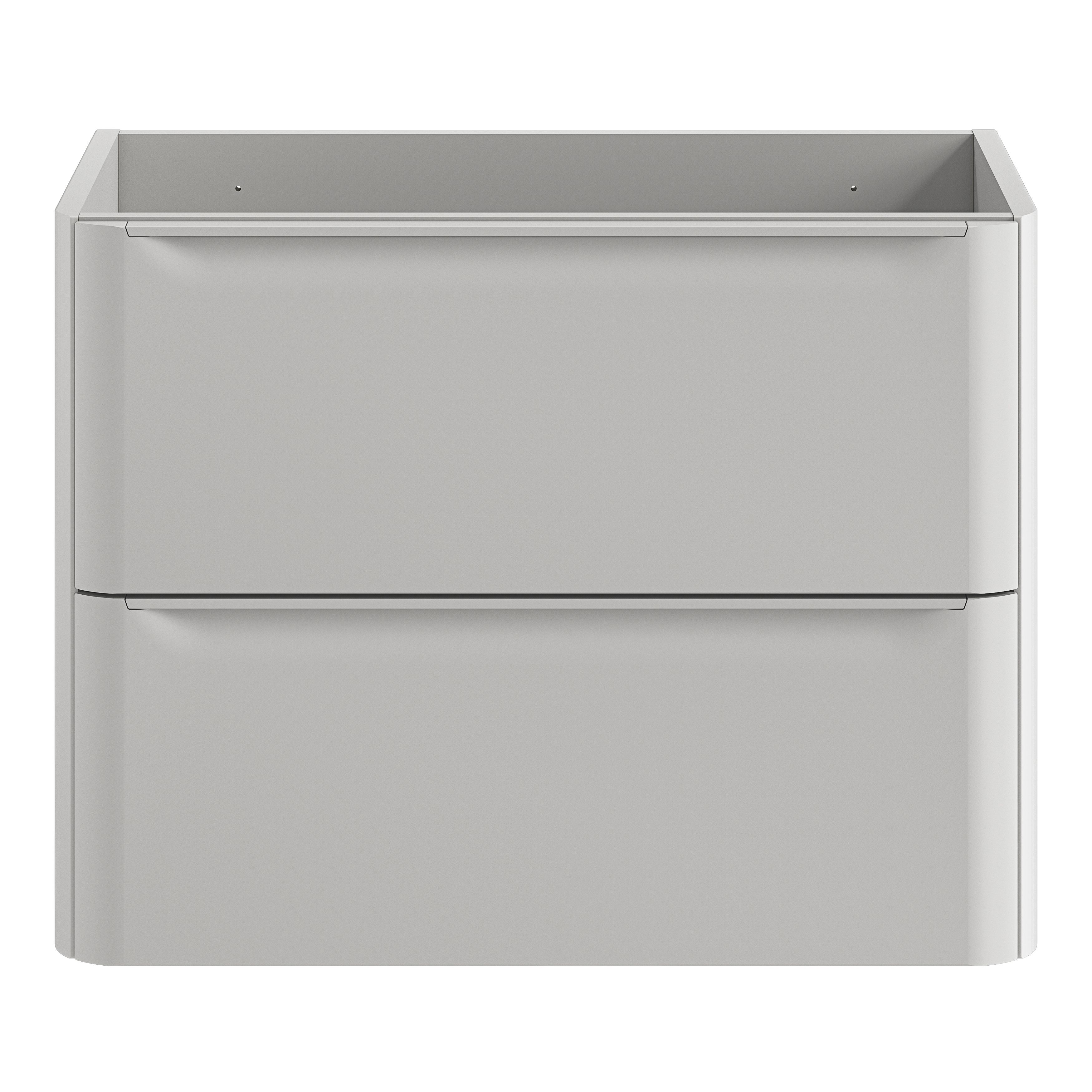 GoodHome Nevado Standard Matt Grey Wall-mounted Bathroom Vanity unit (H ...