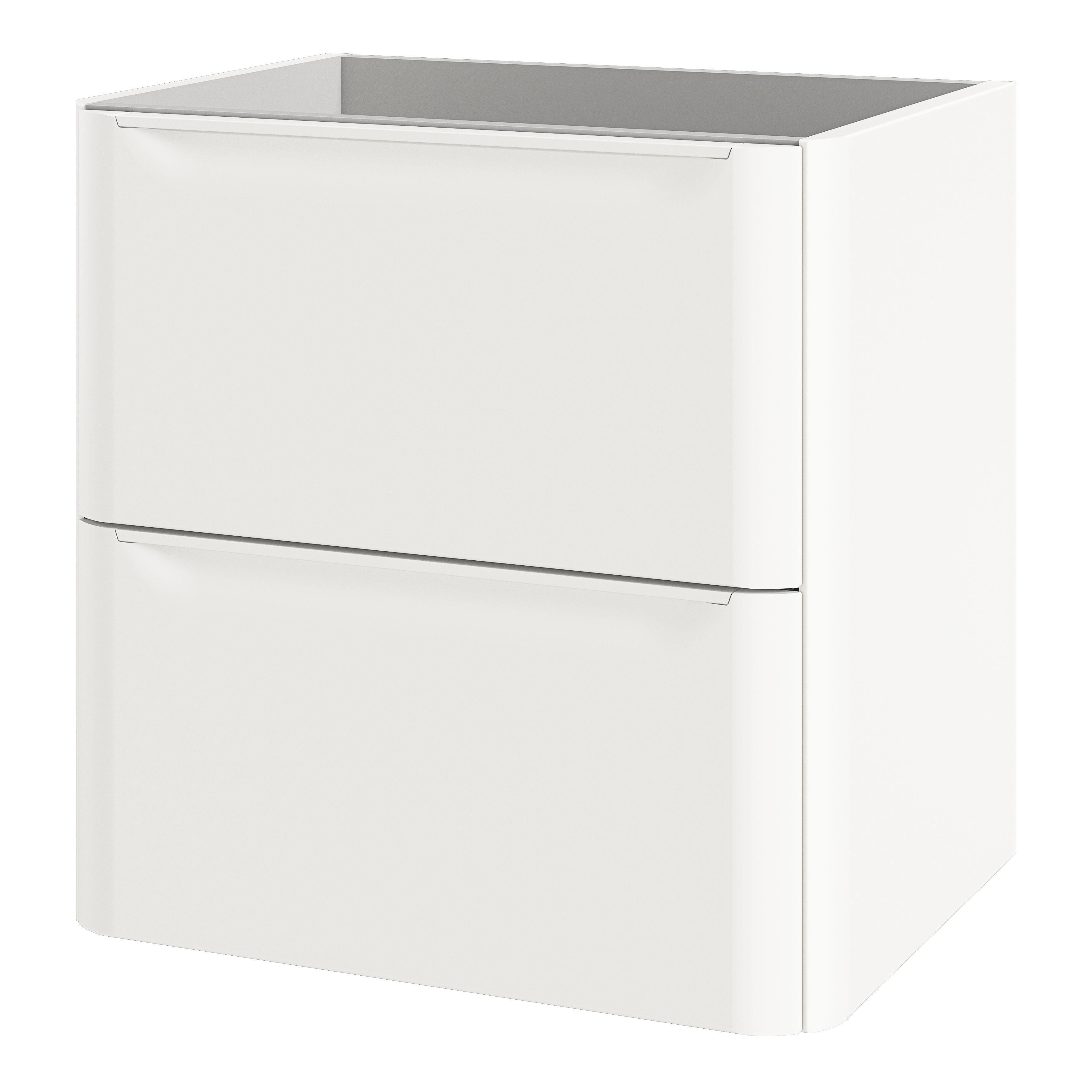 Buy GoodHome Nevado Standard Matt White Wall-mounted Bathroom Vanity ...