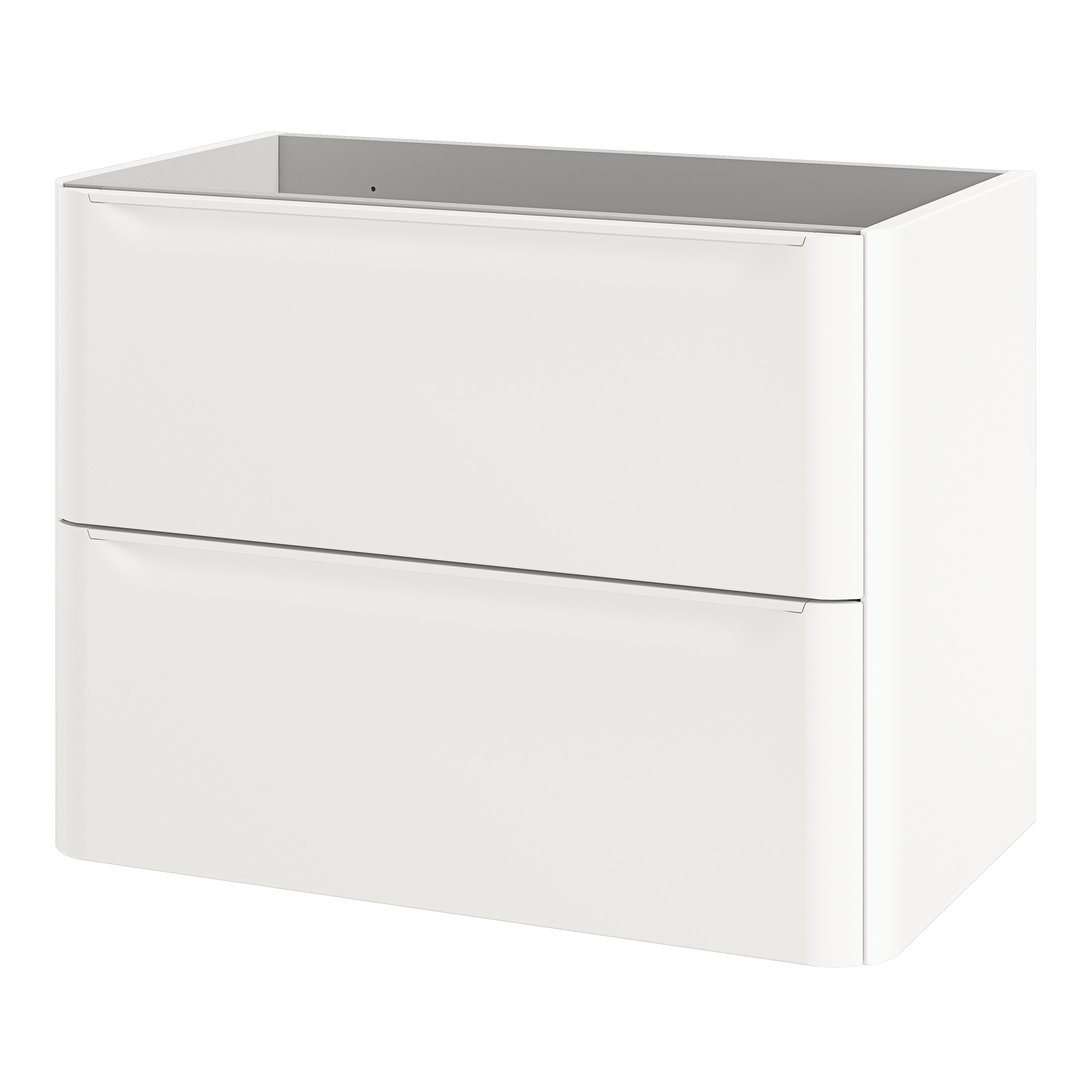 Buy GoodHome Nevado Standard Matt White Wall-mounted Bathroom Vanity ...
