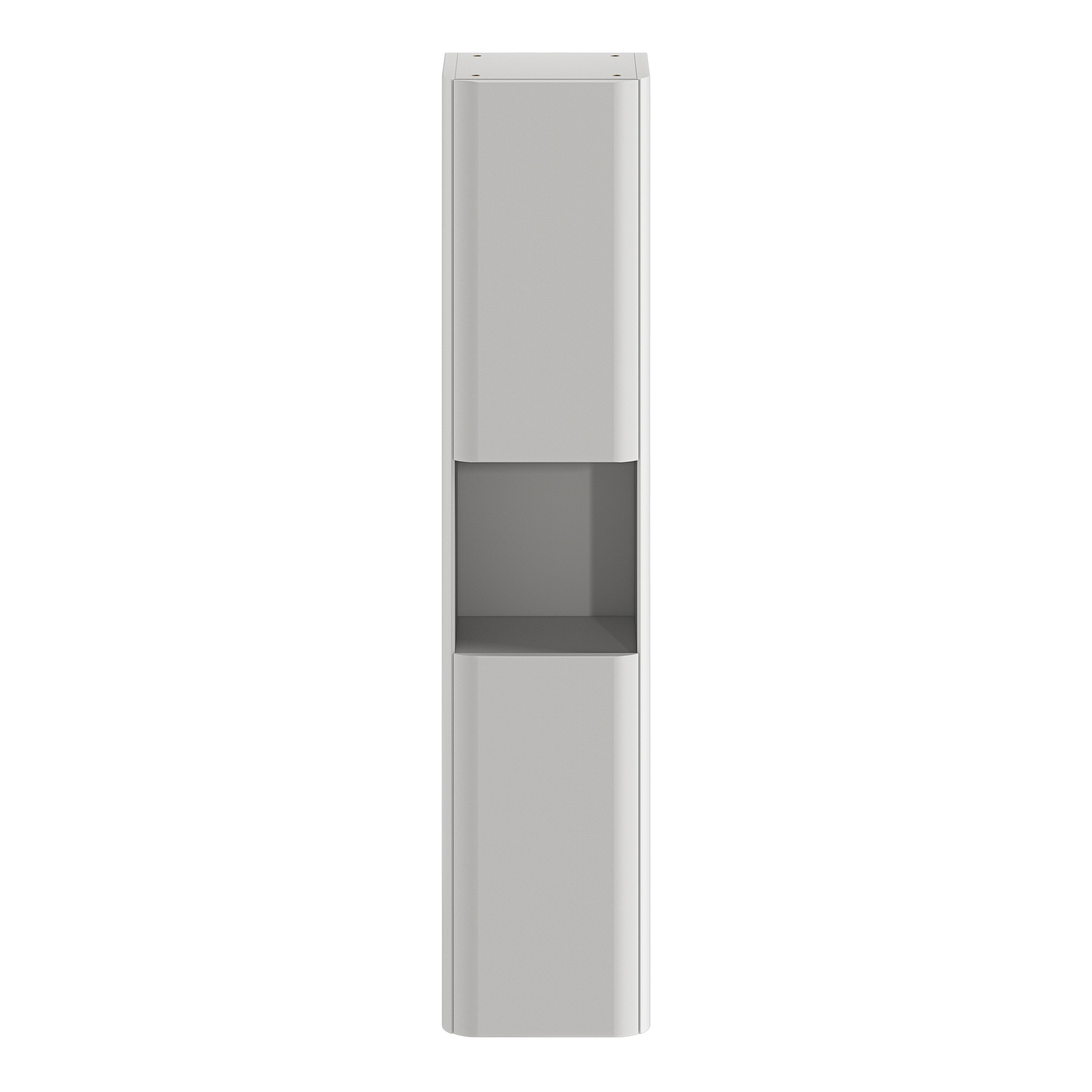 GoodHome Nevado Tall Matt Grey Double Bathroom Column cabinet (H)160cm ...