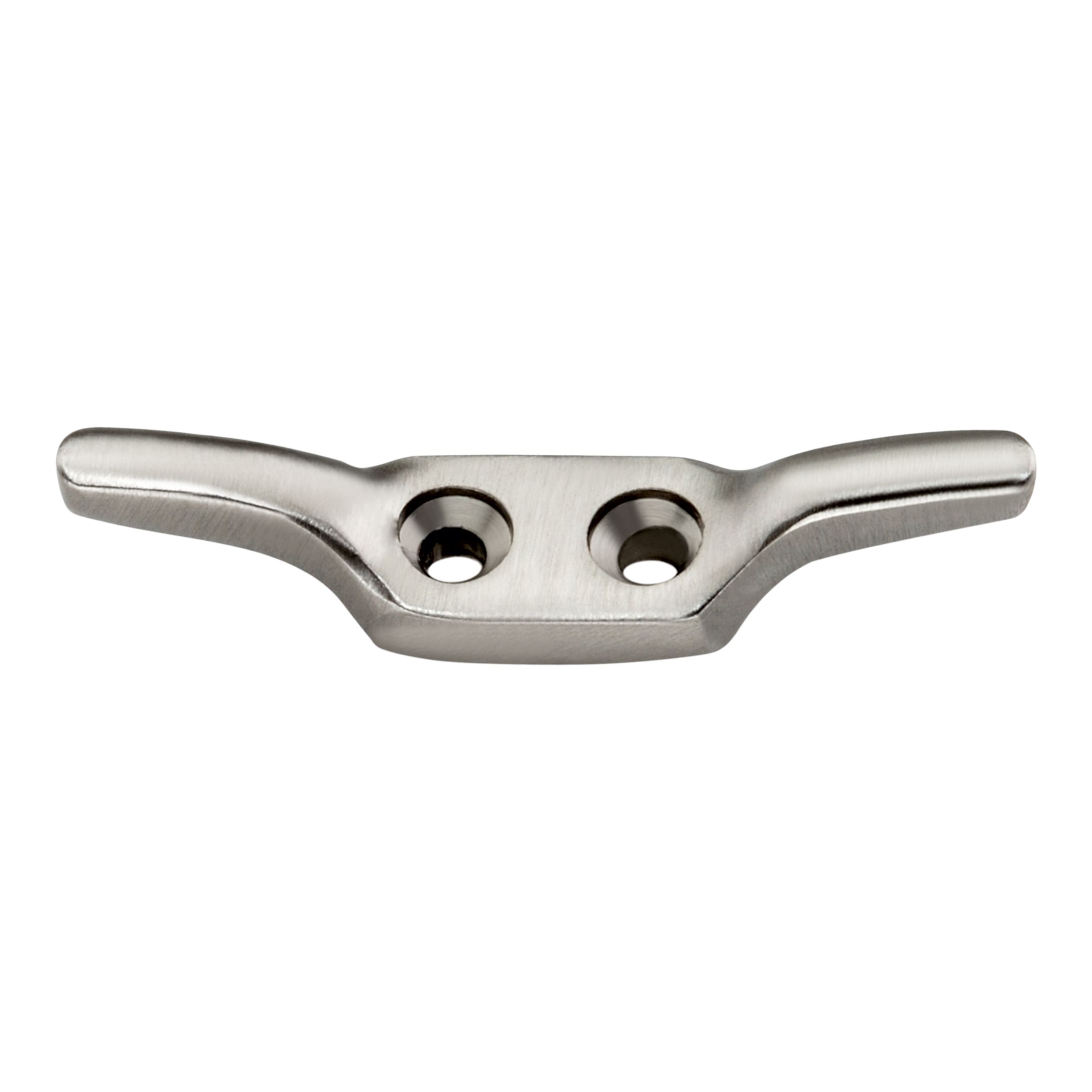 GoodHome Nickel effect Zinc alloy Wall-mounted Single Cleat hook (H)37 ...