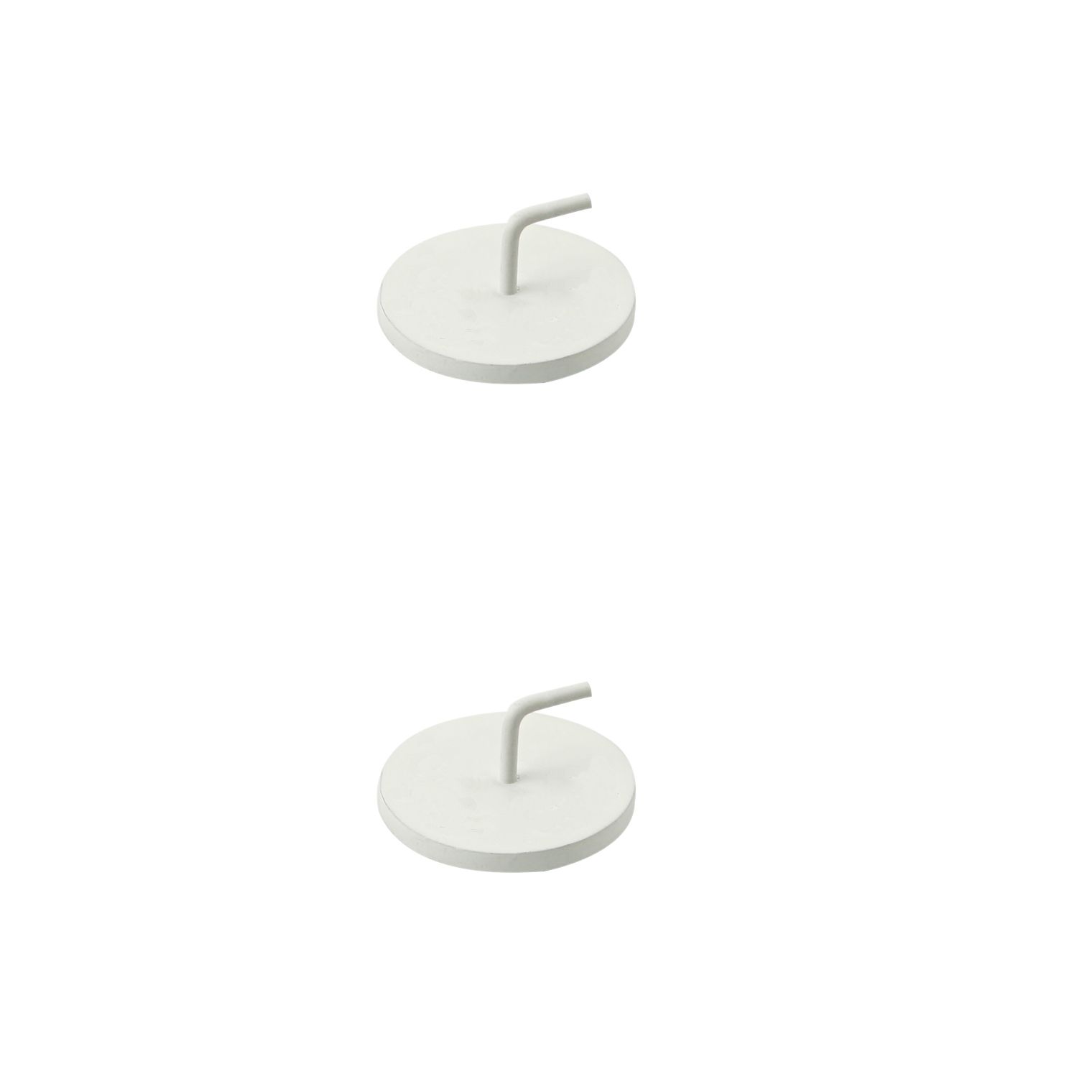 GoodHome Nisis White Metal Modern Curtain pole bracket (Dia)9mm, Set of ...