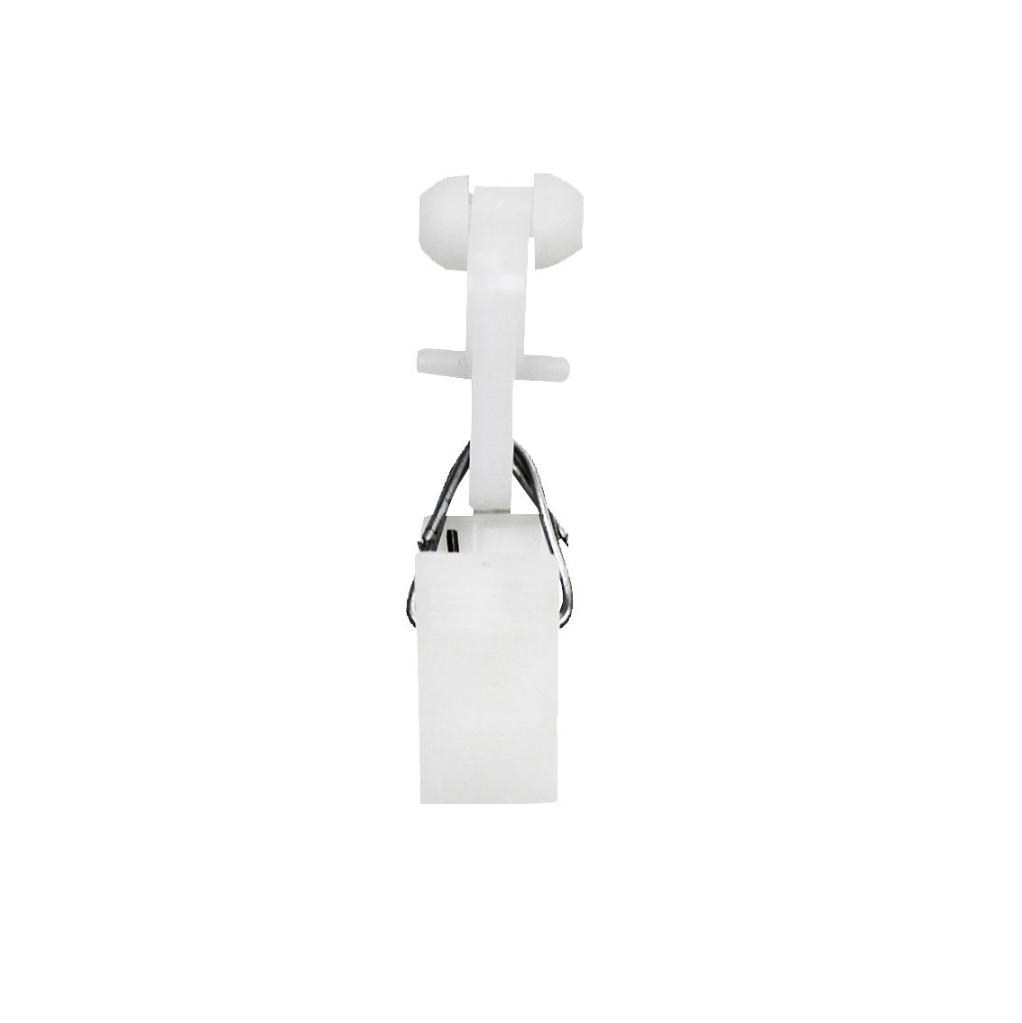 GoodHome Nisis White Plastic Sliding clip (L)44mm, Pack of 100
