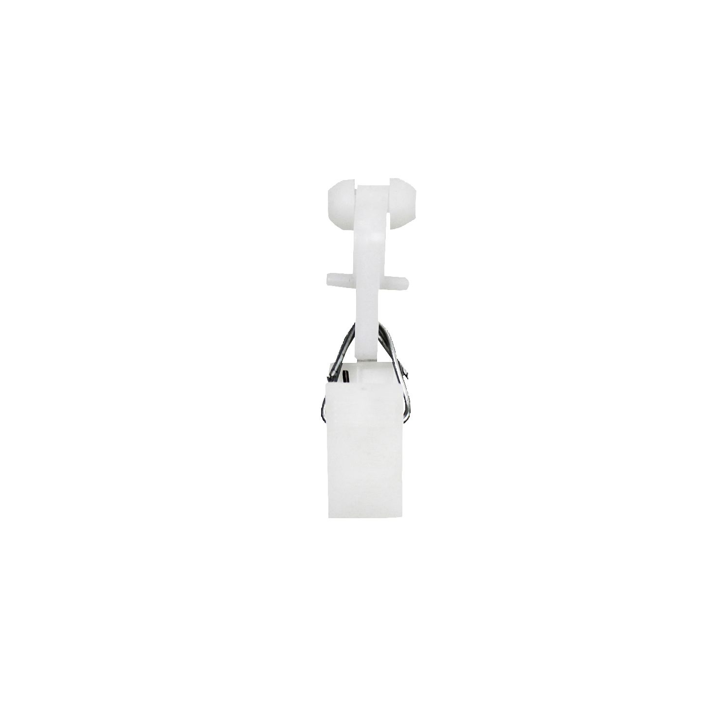 GoodHome Nisis White Plastic Sliding clip (L)44mm, Pack of 20