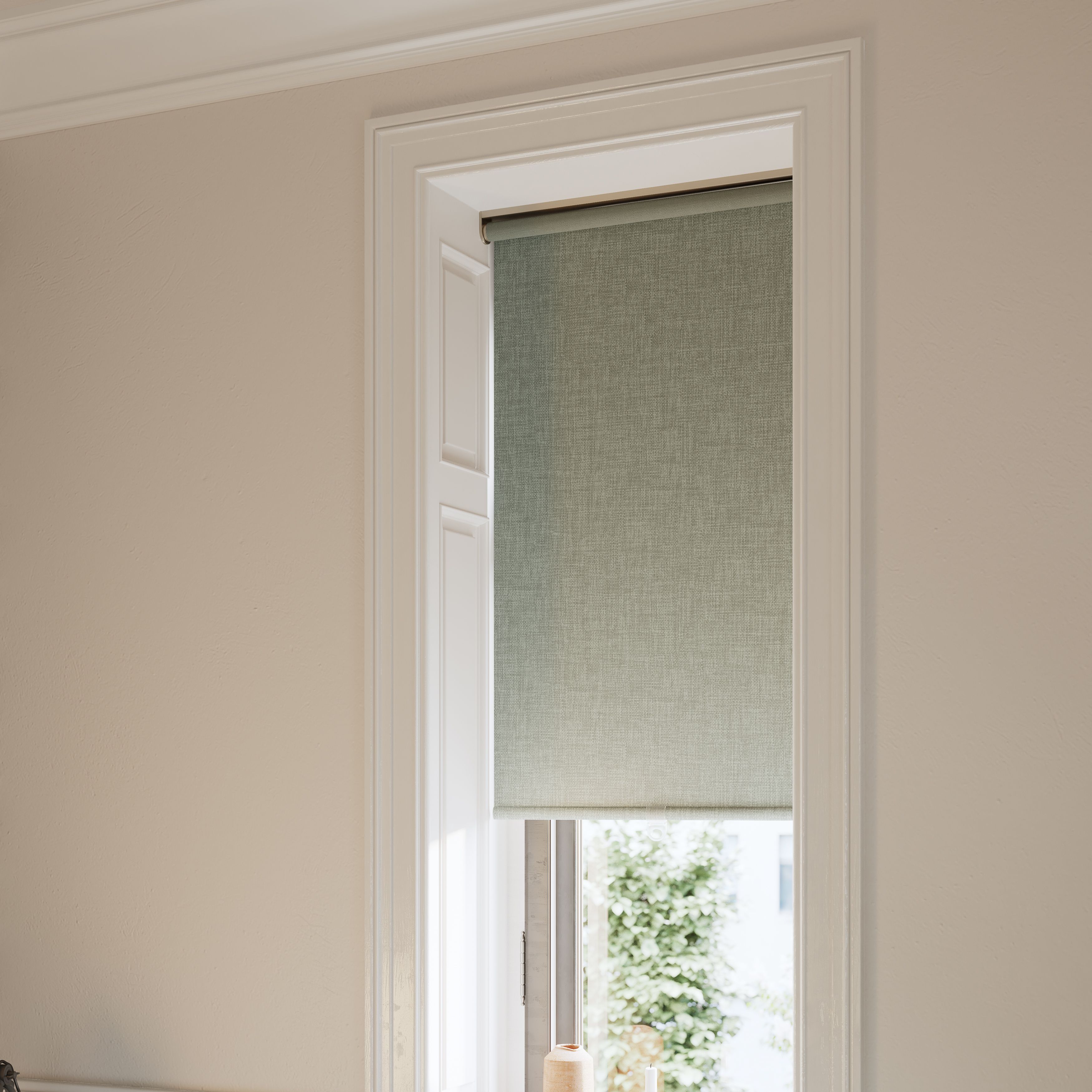 GoodHome Novan Cordless Green tea Blackout Roller Blind (W)90cm (L)180cm