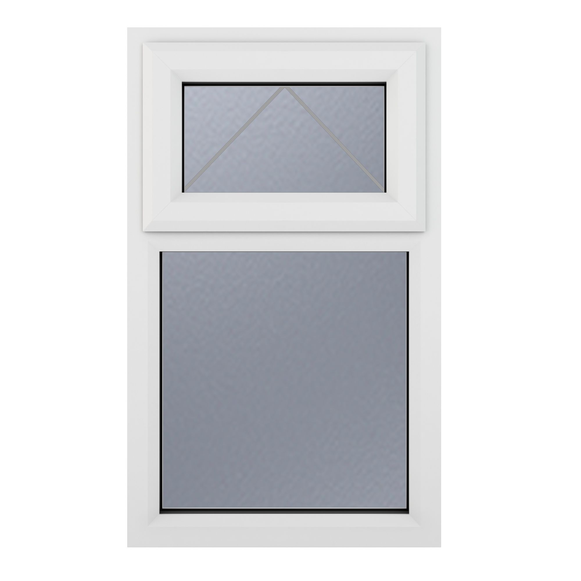 GoodHome Obscure Stippolyte Double glazed White uPVC Top hung Window ...