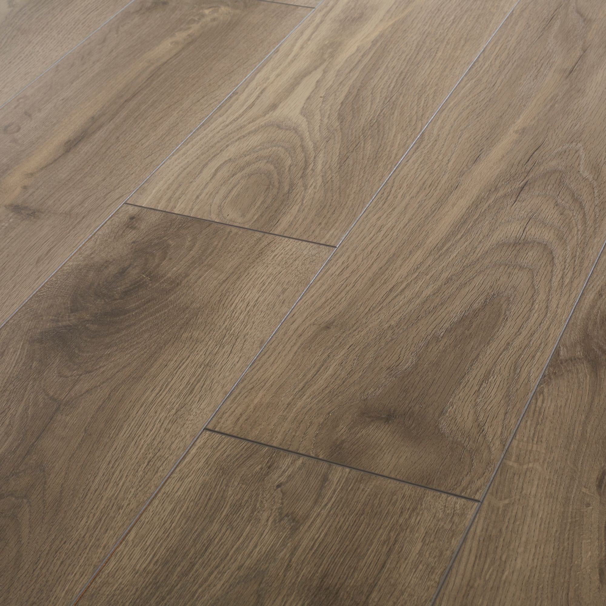 GoodHome Oldbury Grey Wood planks Oak effect Laminate Flooring 1.73m