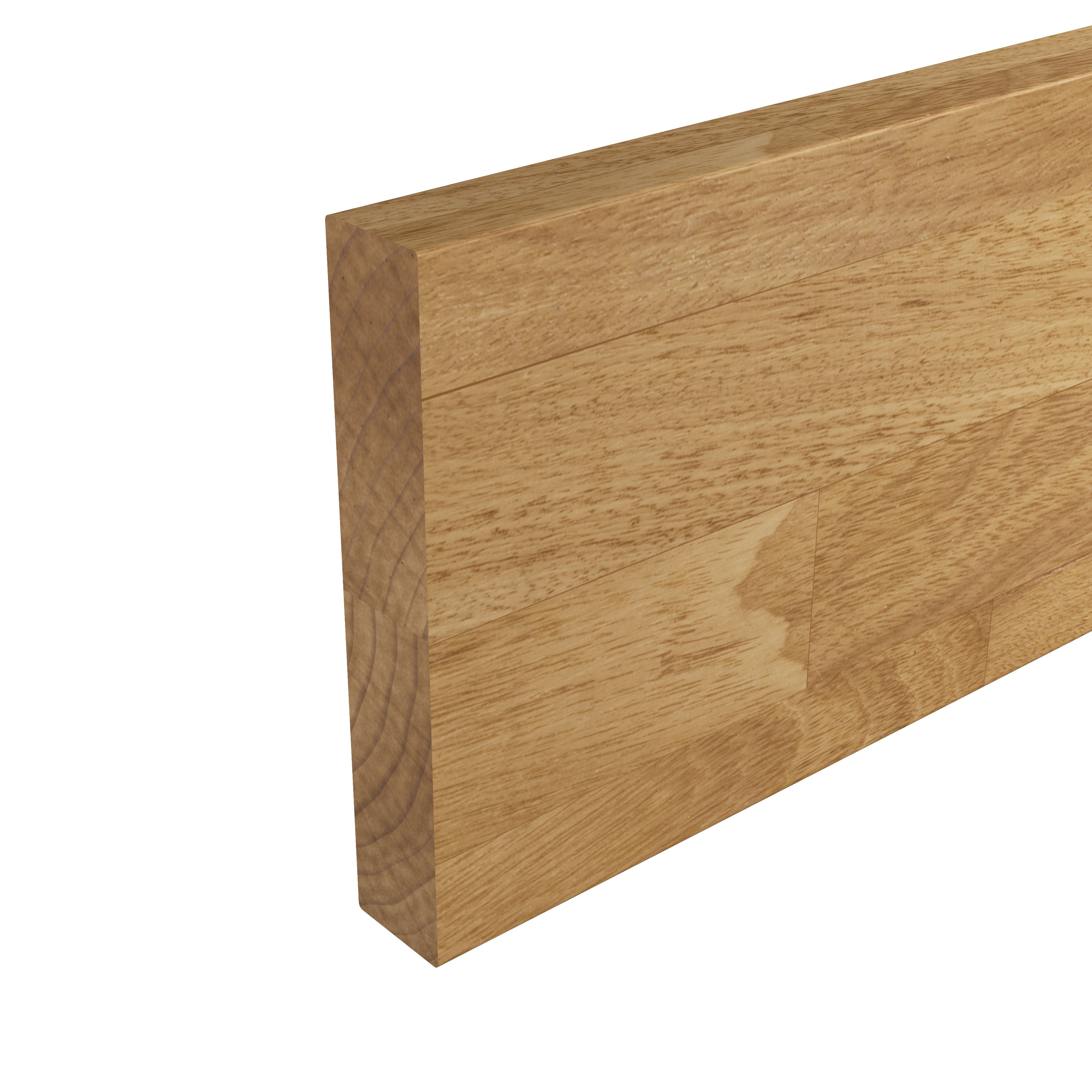 GoodHome Orin Chevron Matt Solid oak Upstand (L)3000mm at B&Q