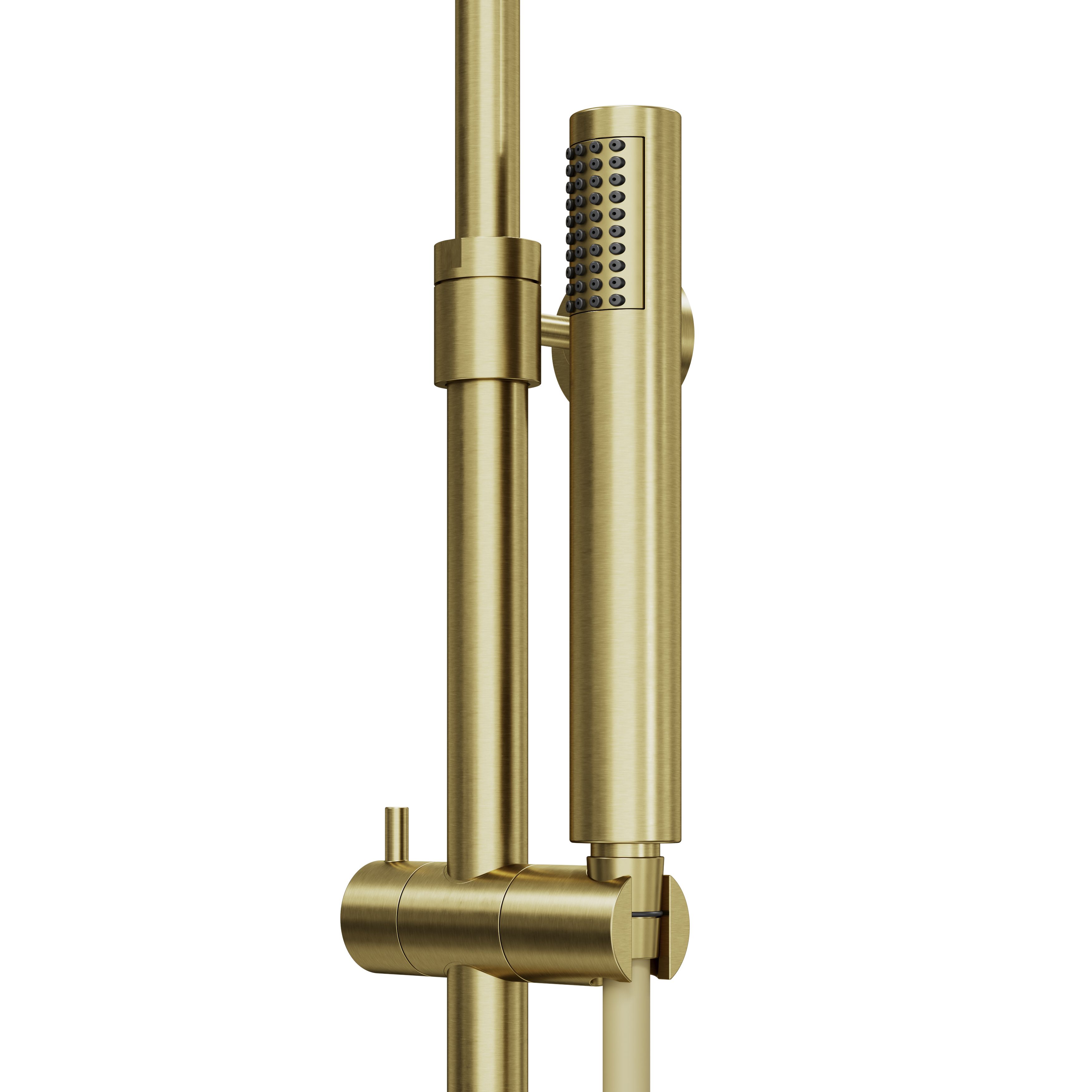 GoodHome Owens Gold effect Thermostatic Mixer Multi head shower with 2 ...