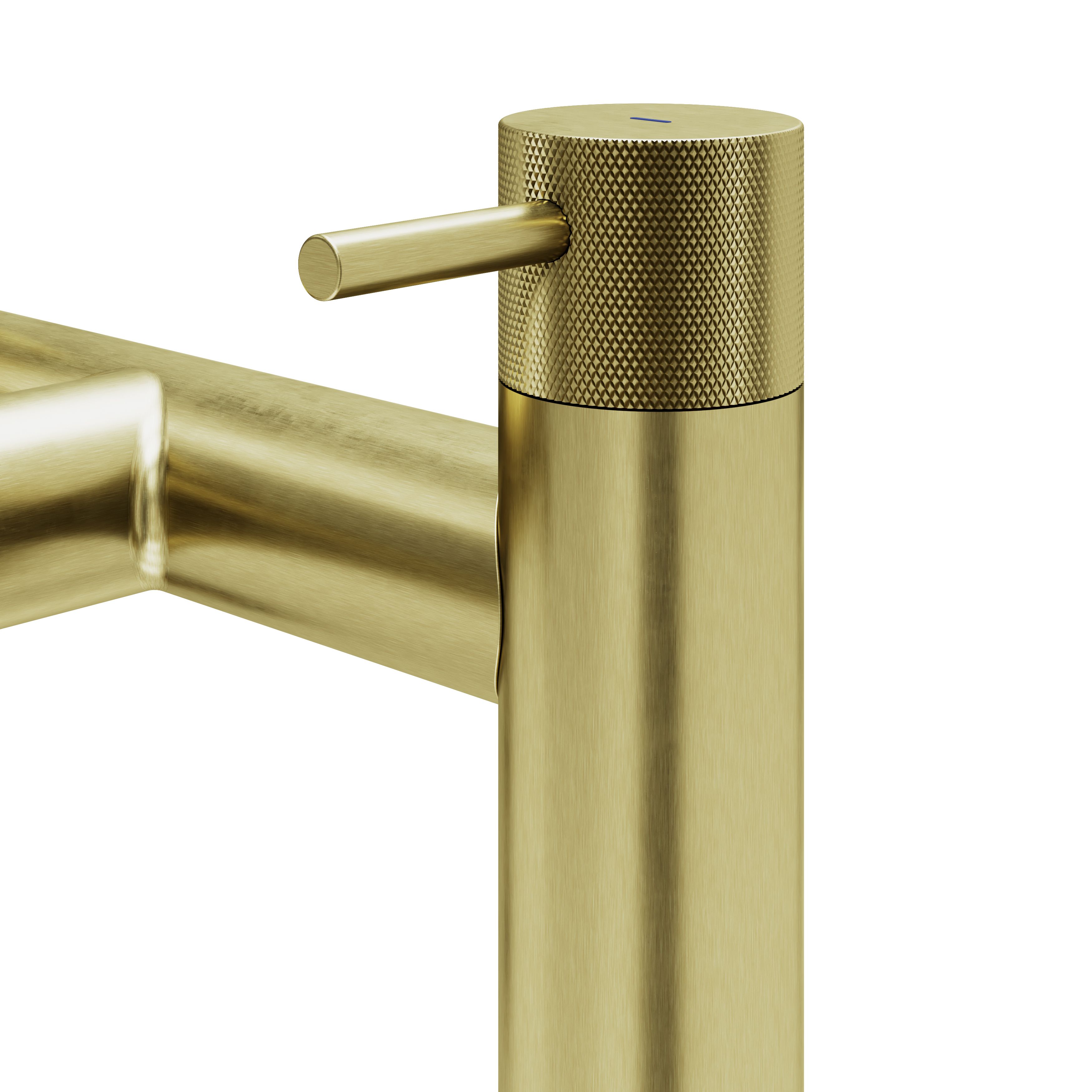 GoodHome Owens Satin Brass effect Deck-mounted Manual Double Bath ...