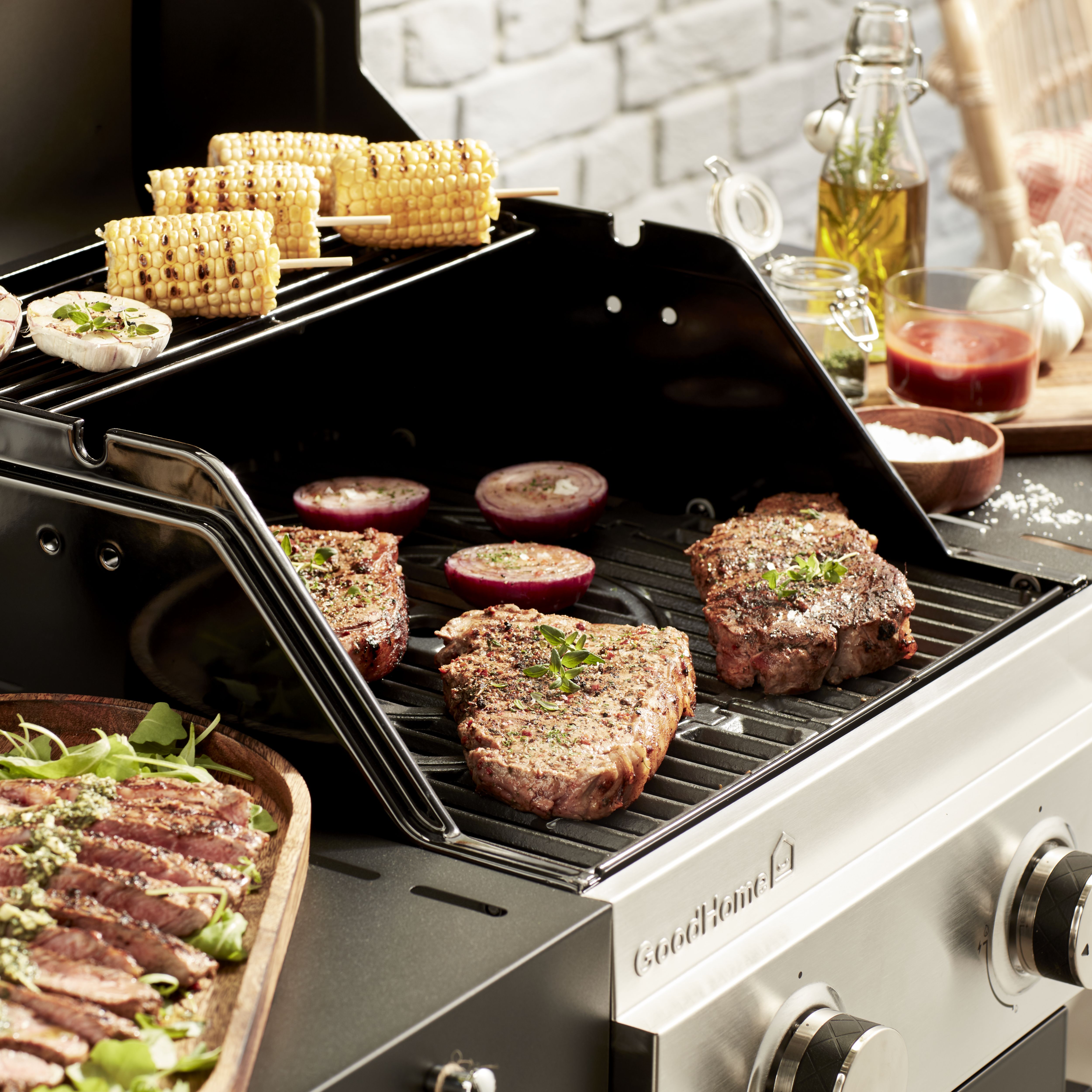 GoodHome Owsley 2.0 Black 2 burner Gas BBQ