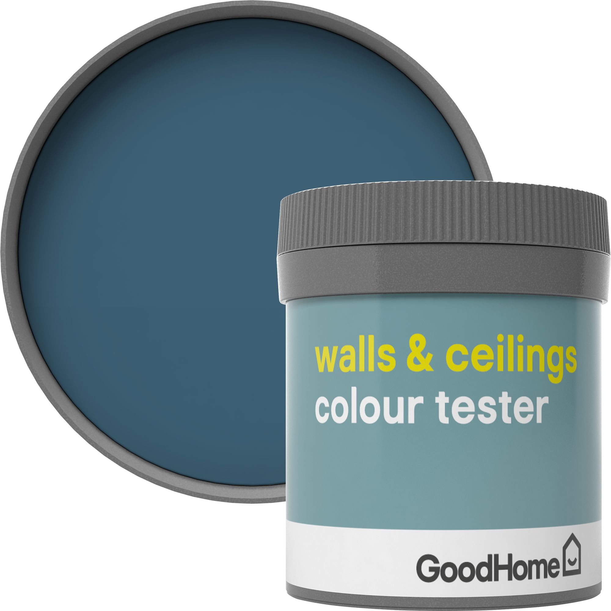 GoodHome paint Blue Matt Wall & ceiling Emulsion paint, 50ml Tester pot