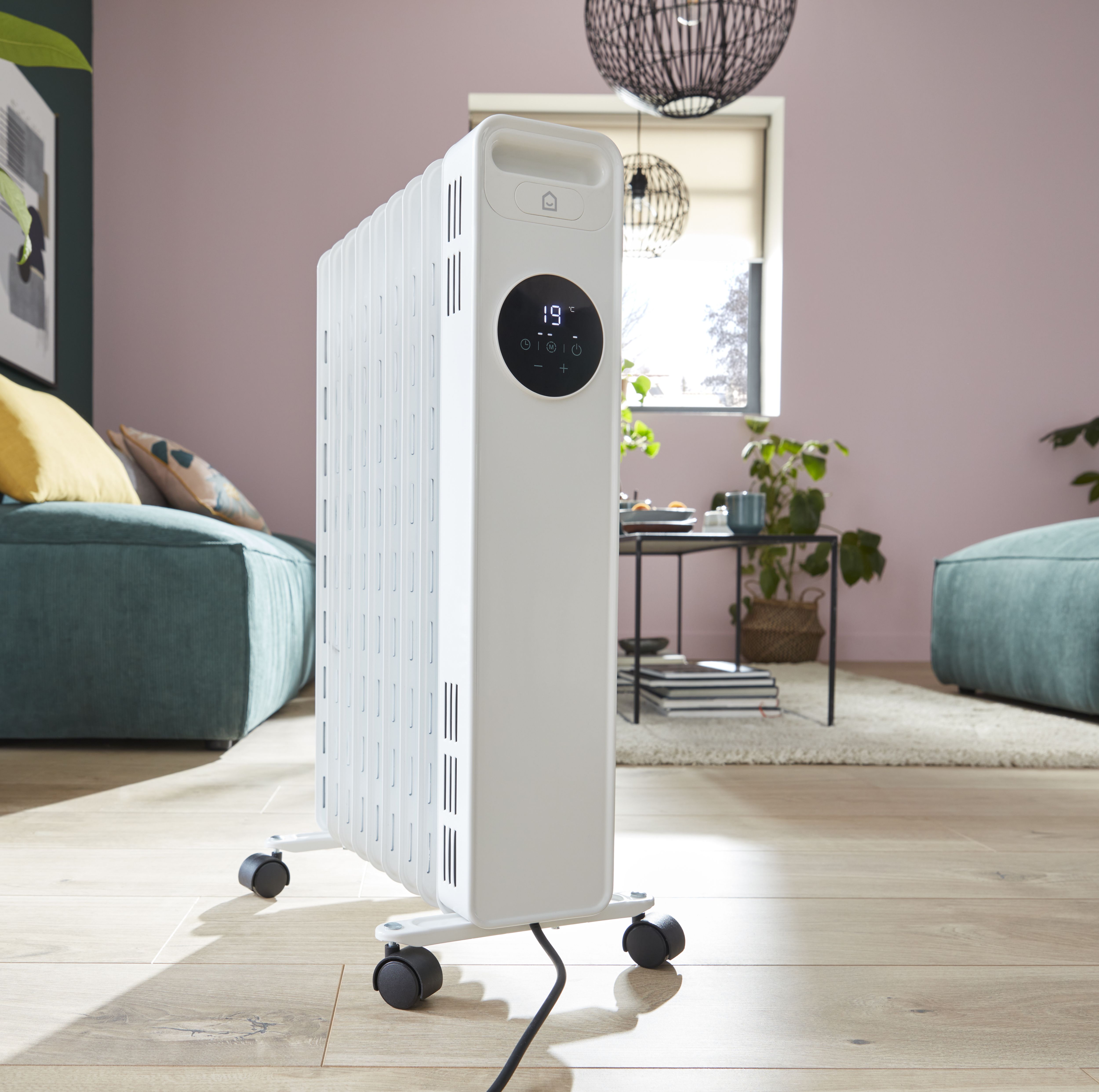 GoodHome Palermo 2000W White Oil-filled radiator