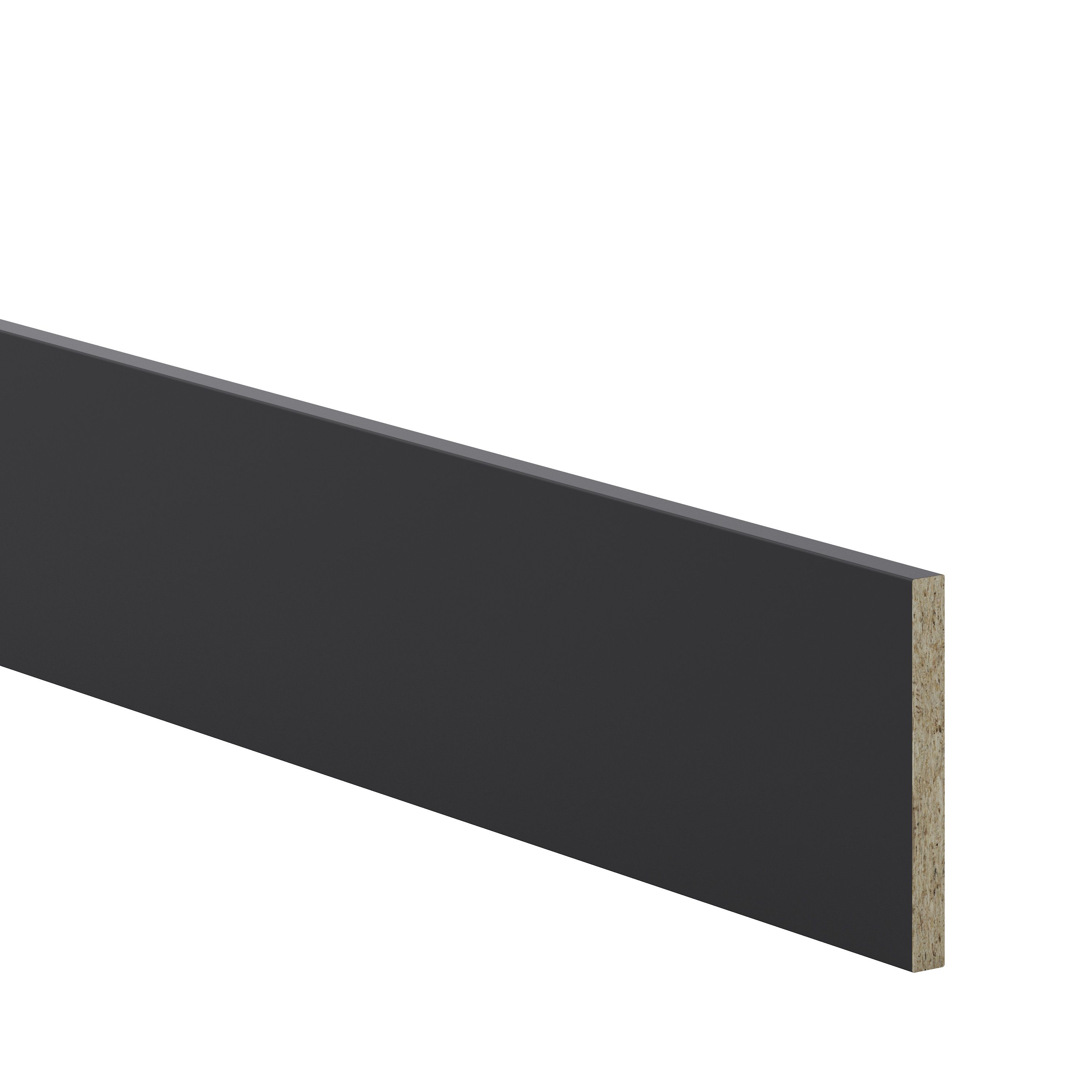 GoodHome Pasilla Carbon Square edge Plinth, (L)2400mm | DIY at B&Q