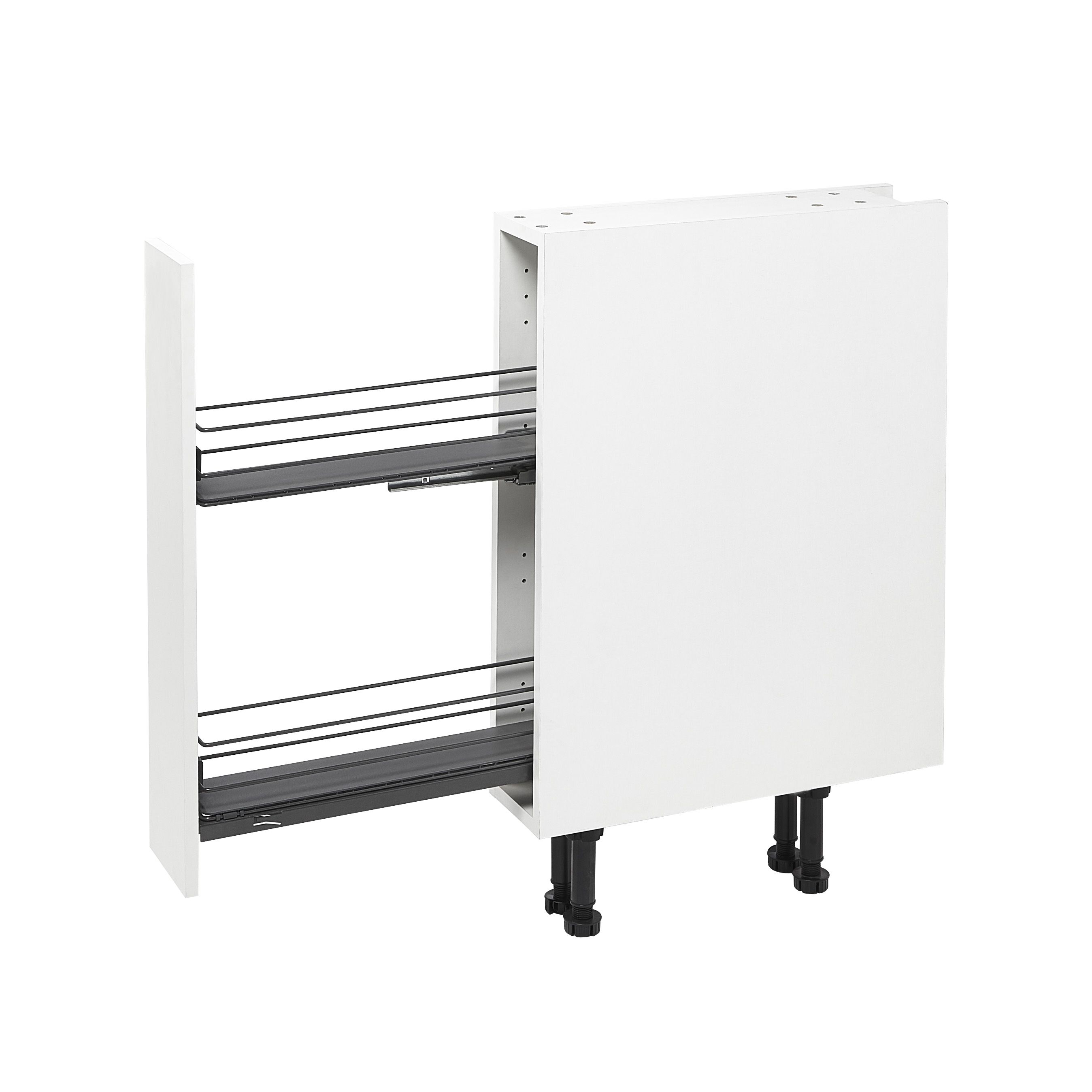 GoodHome Pebre Matt Anthracite Soft close runners Universal Pull out ...