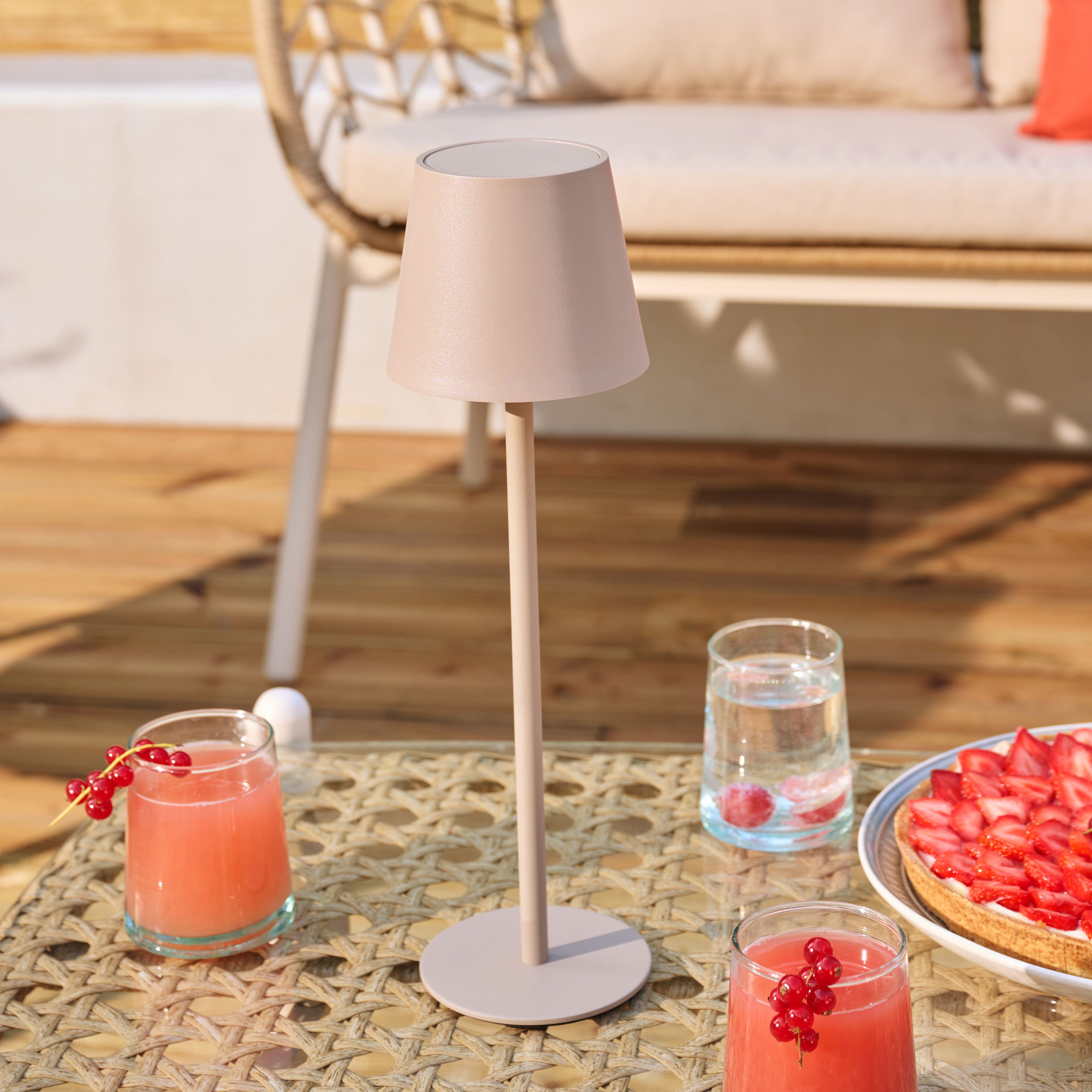 GoodHome Quelea Matt Taupe Rechargeable Integrated LED Table lamp | DIY ...