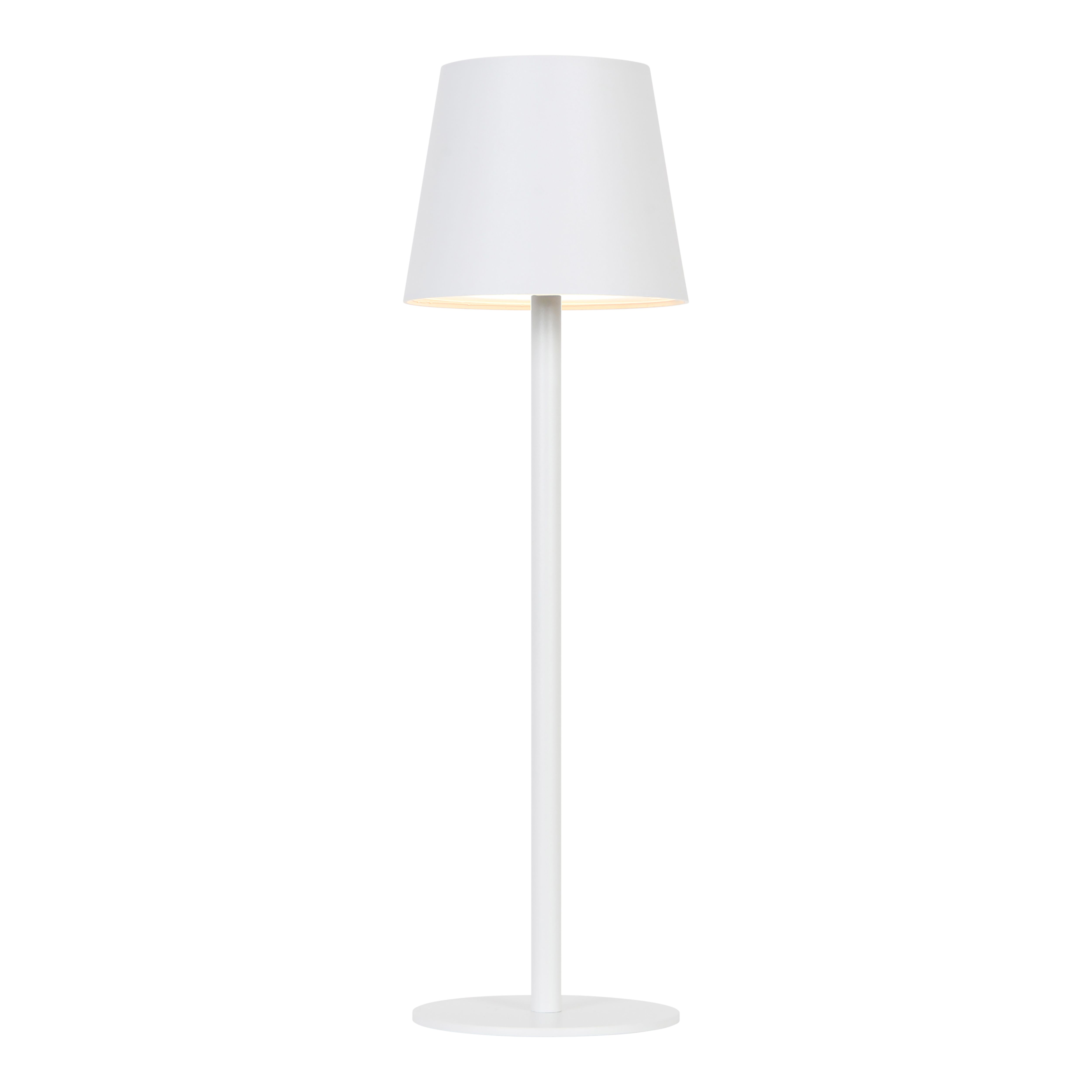 GoodHome Quelea Matt White Rechargeable Integrated LED Table lamp | DIY ...