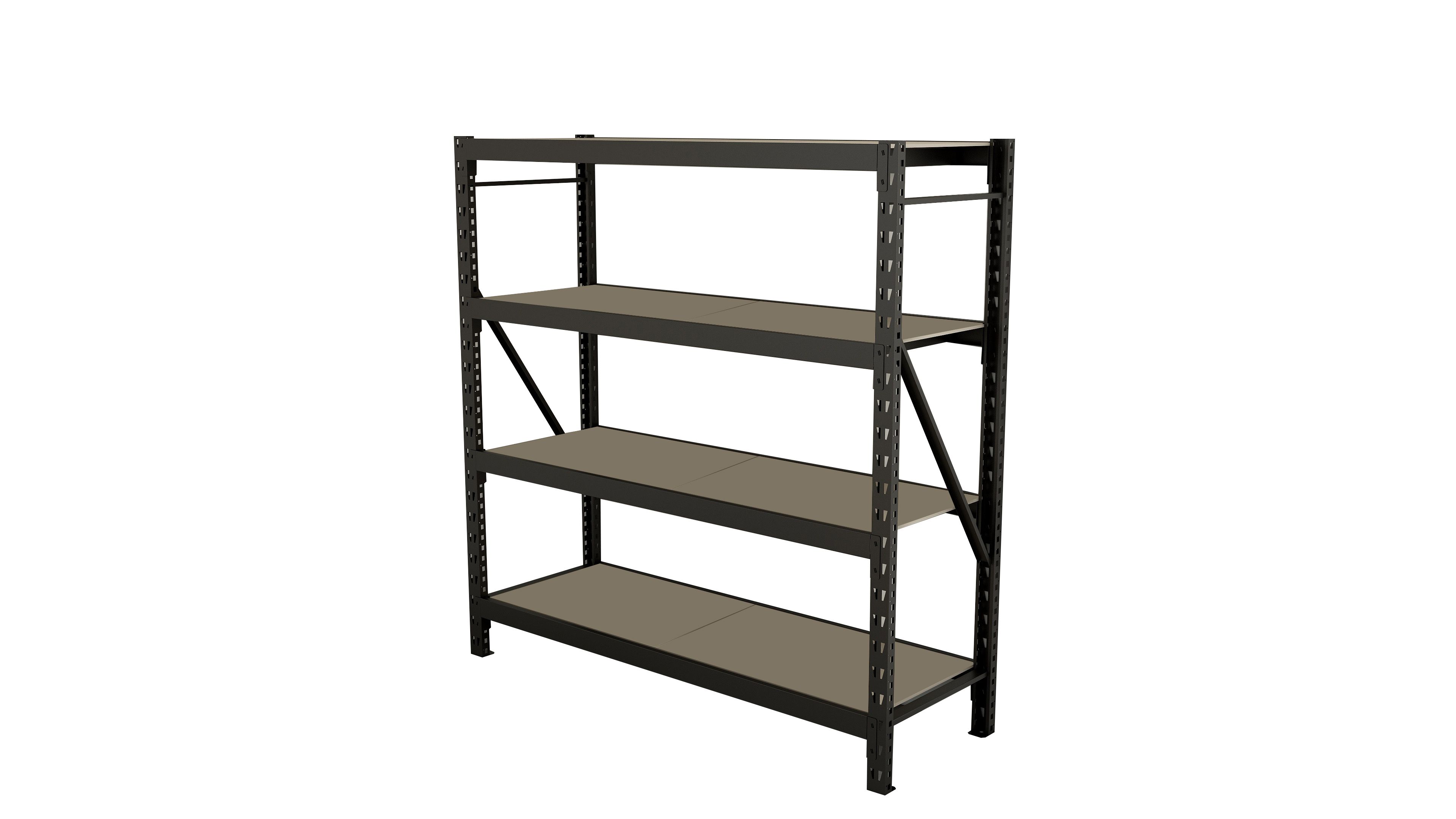 GoodHome Rand 4 shelf Chipboard & steel Shelving unit (H)1832mm (W ...