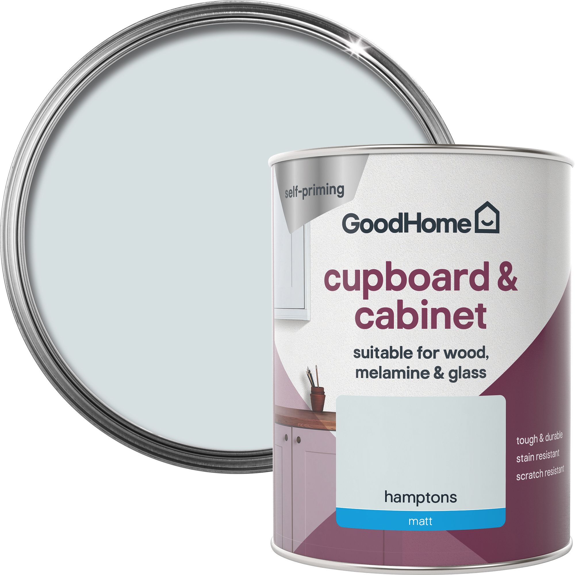 GoodHome Renovation Hamptons Matt Multi-room Cupboard & cabinet paint ...