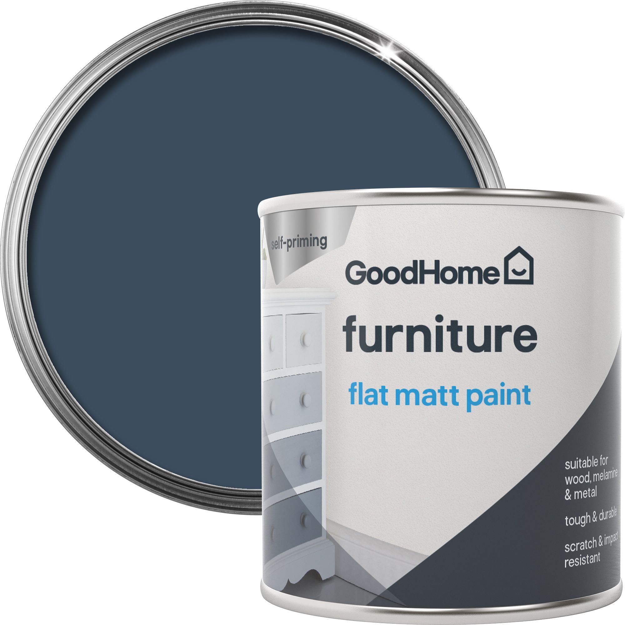 GOODHOME RENOVATION VENCE FLAT MATT MULTI-ROOM FURNITURE PAINT, 125ML
