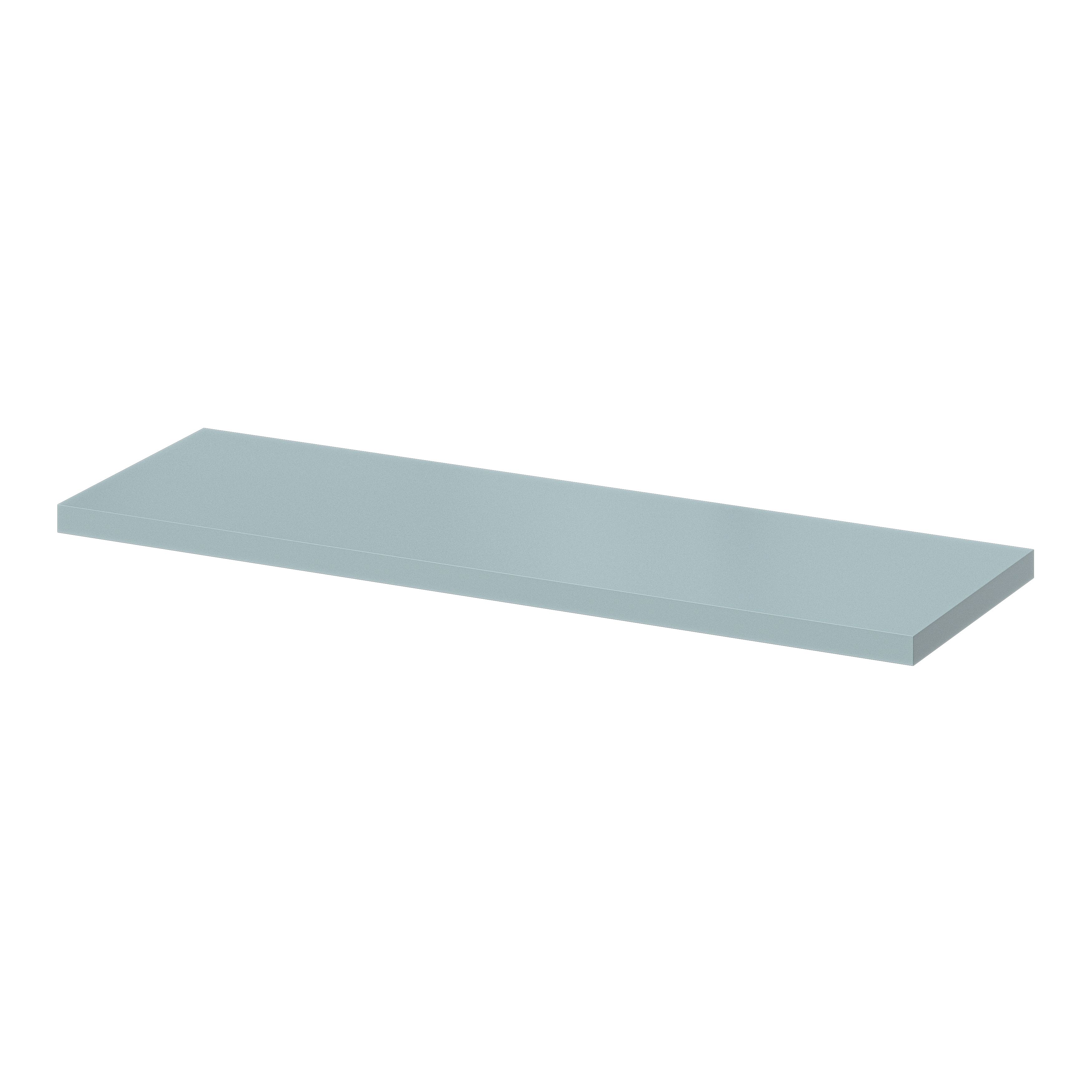 GoodHome Rigga Blue Timber Rectangular Floating shelf (L)600mm (D)190mm ...