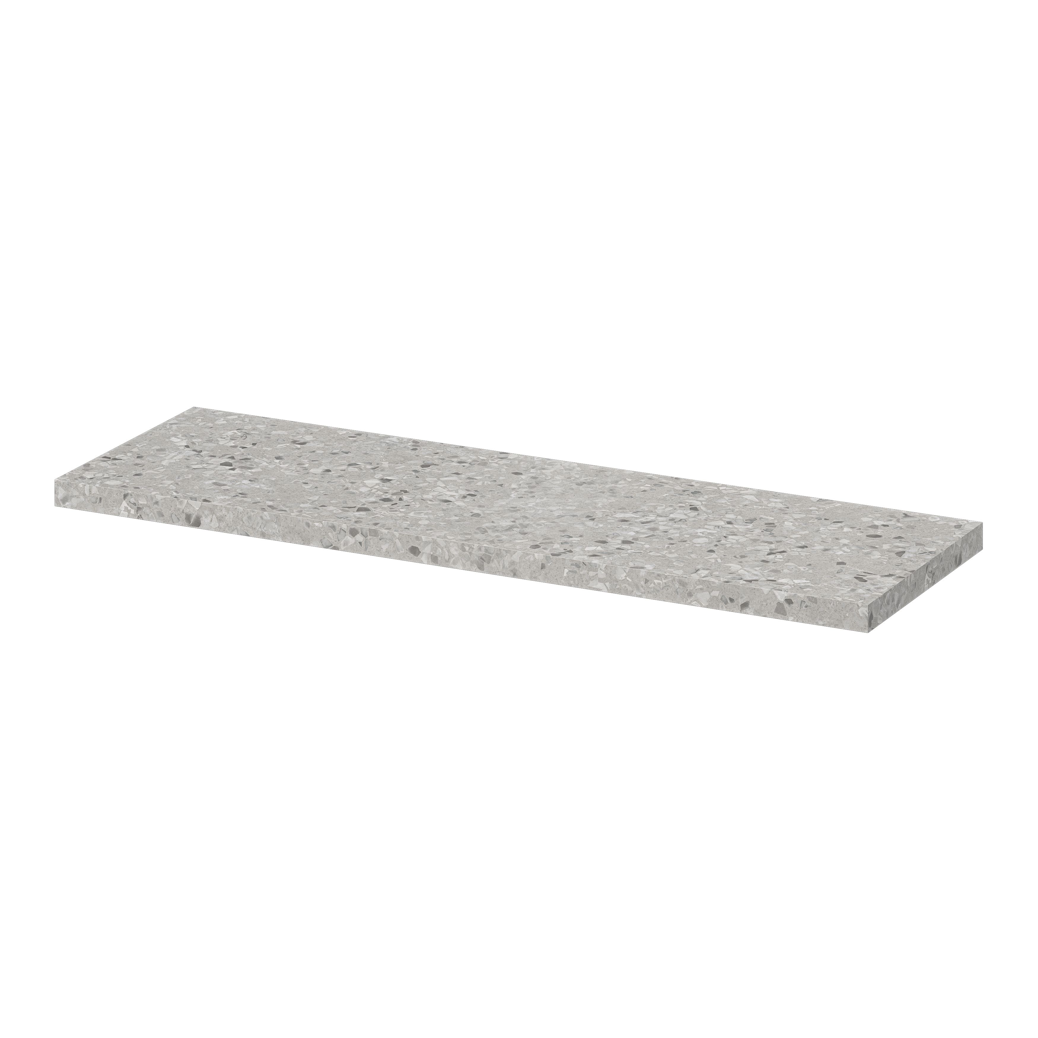 GoodHome Rigga Modular Terrazzo effect Rectangular Floating shelf (L ...