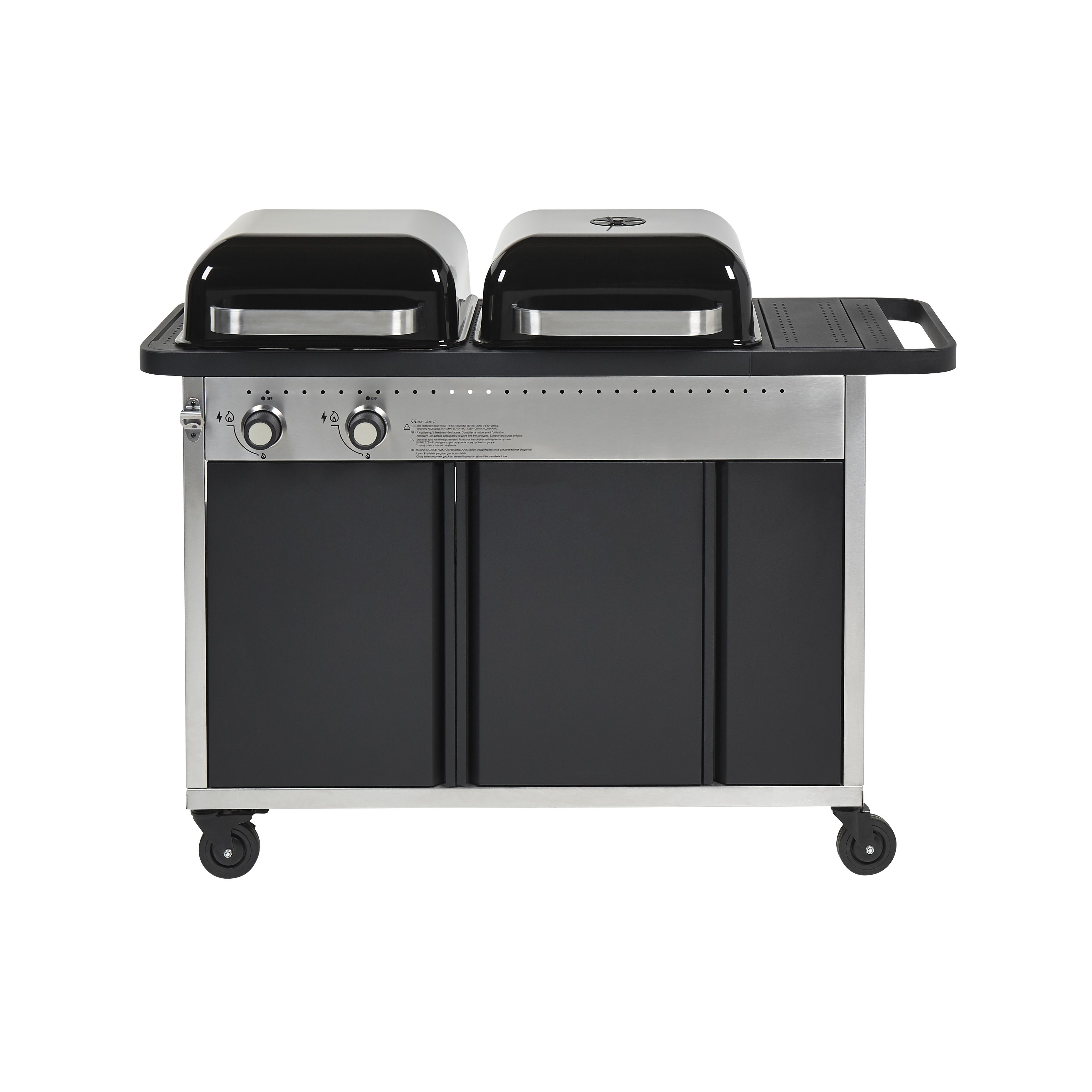 GoodHome Rockwell Black Hybrid BBQ at B&Q