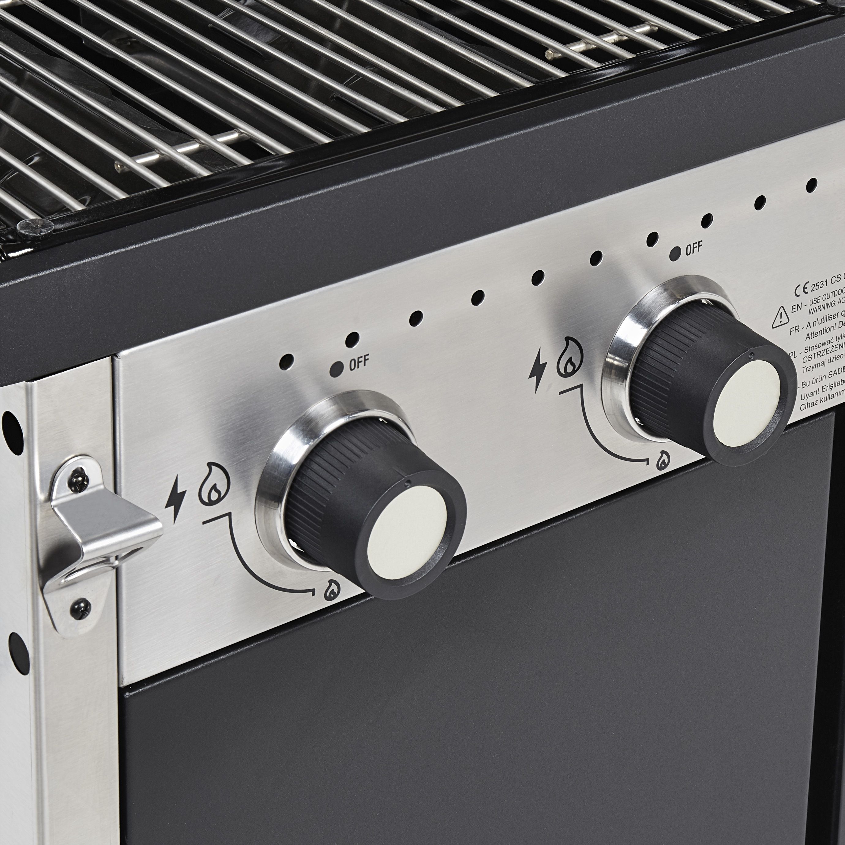 GoodHome Rockwell Black Hybrid BBQ