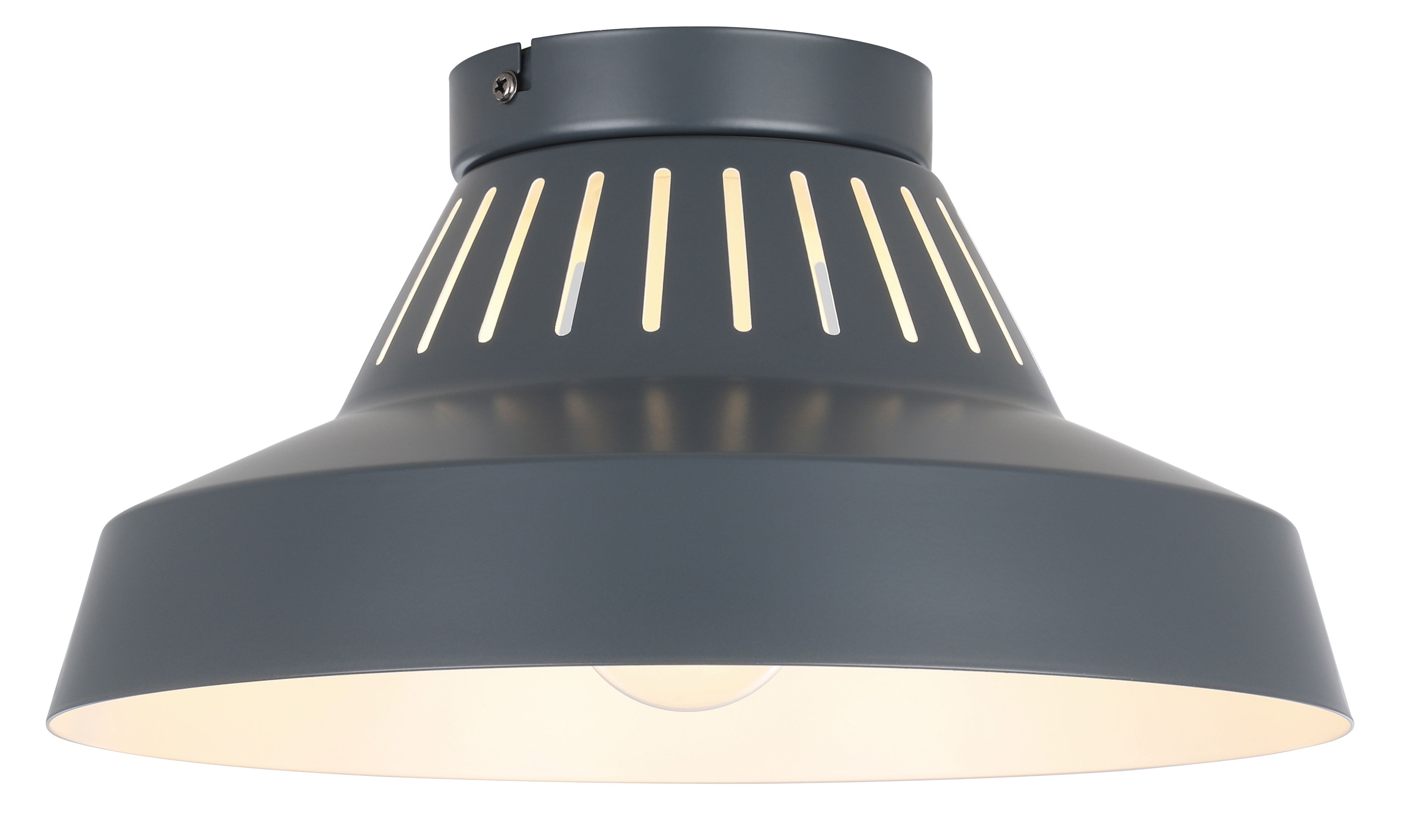 GoodHome Round Matt Metal Grey Ceiling light | £28 at B&Q