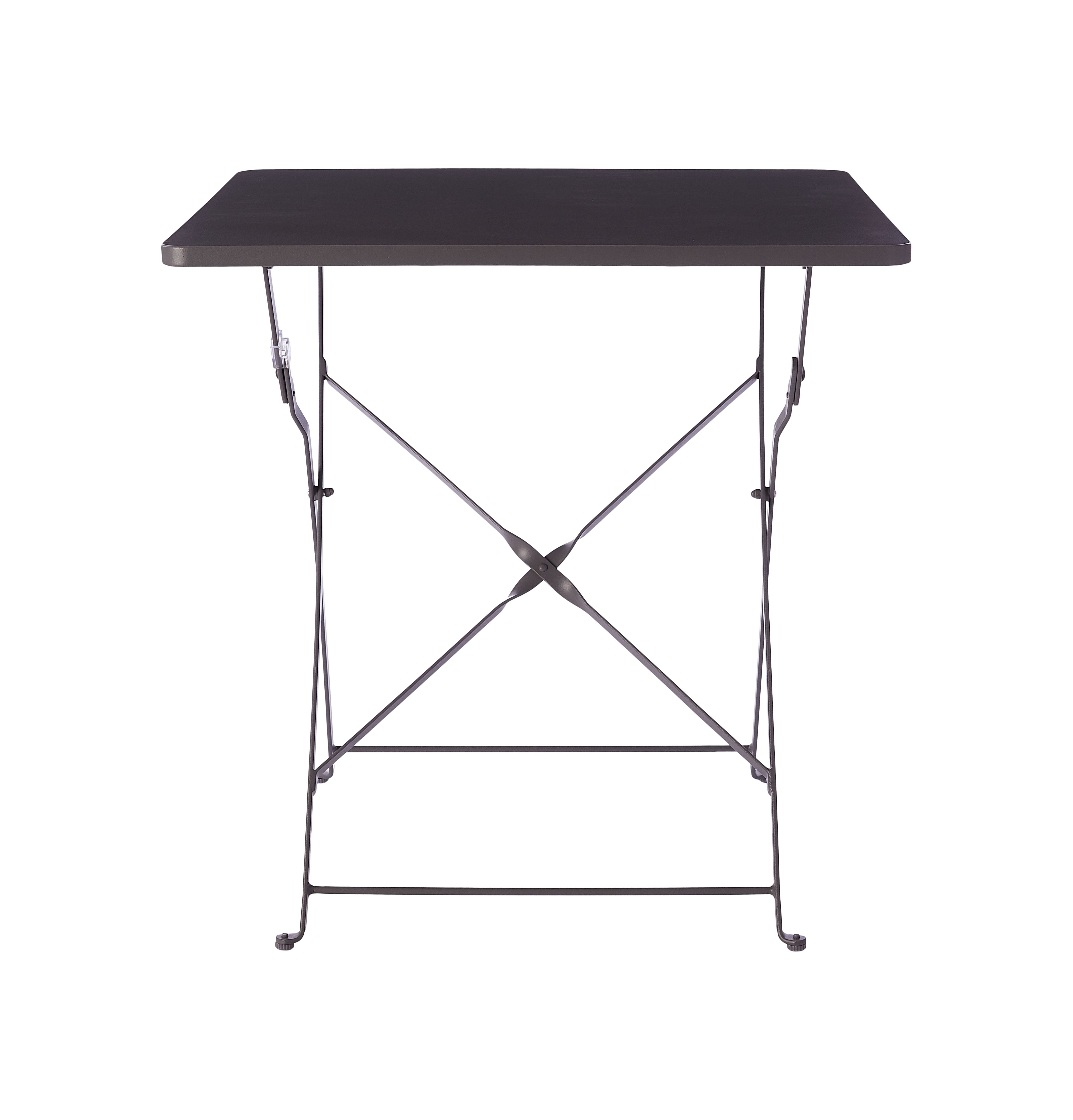 GoodHome Saba Metal Anthracite Foldable 2 seater Square Table
