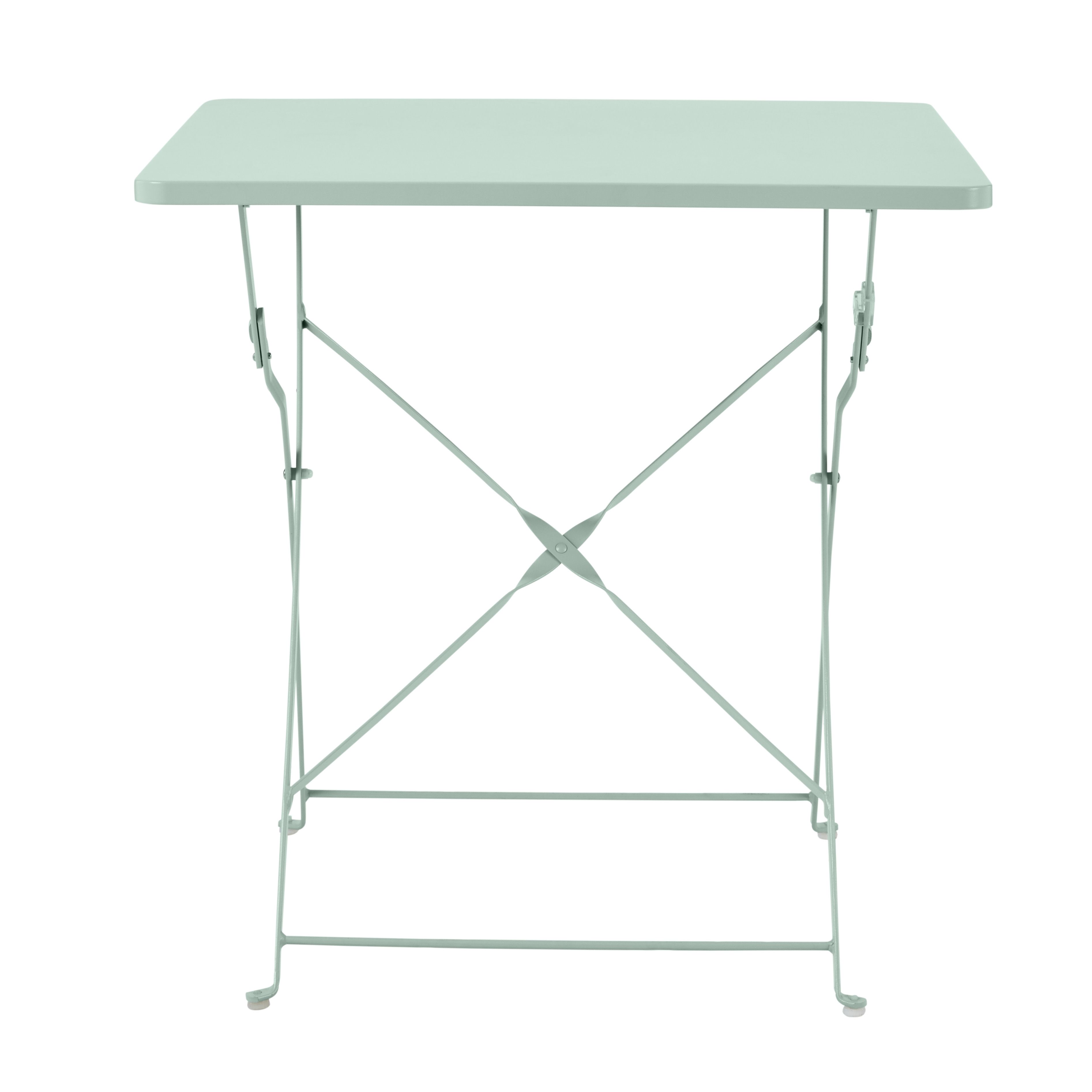 GoodHome Saba Silt green Metal Foldable 2 seater Table