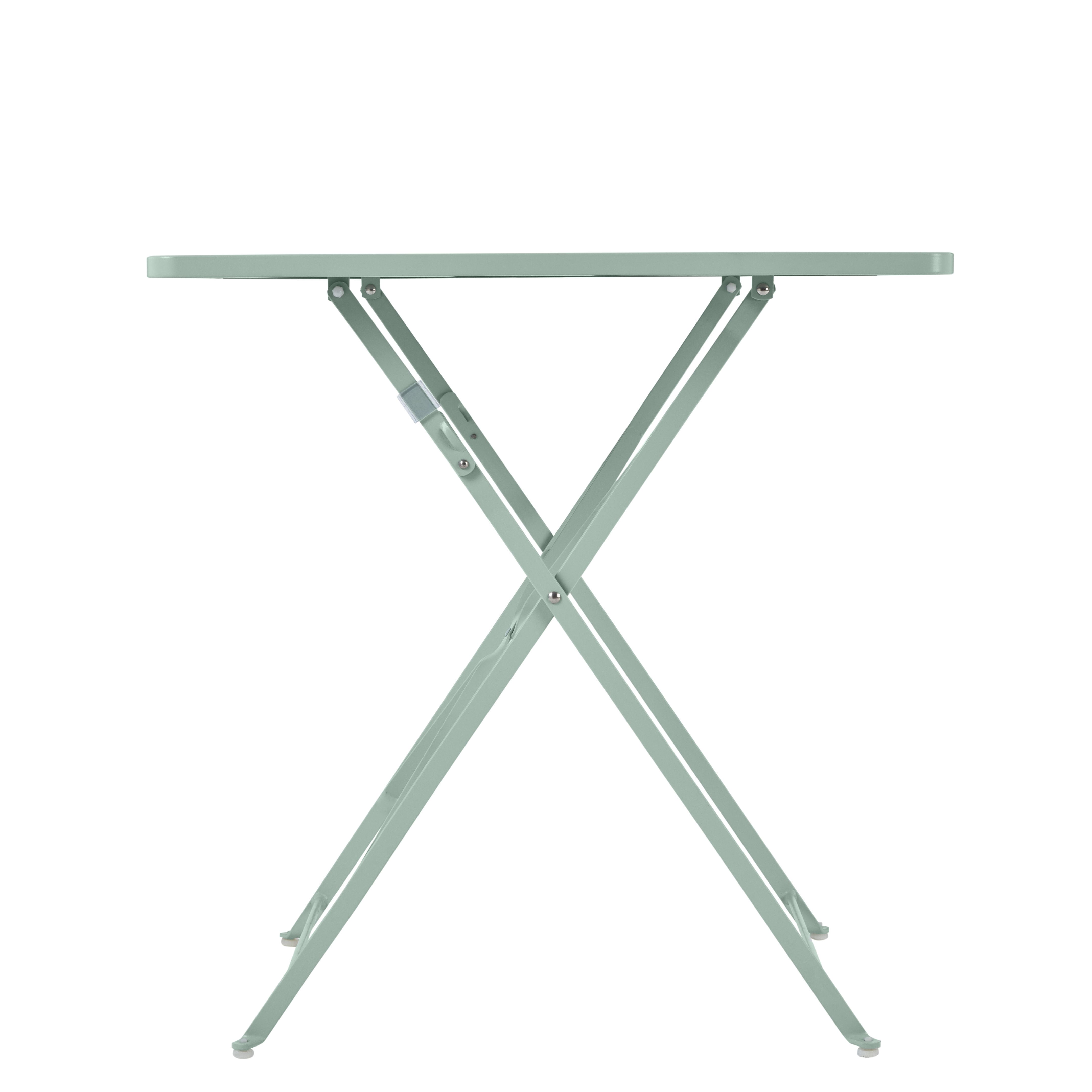 GoodHome Saba Silt green Metal Foldable 2 seater Table