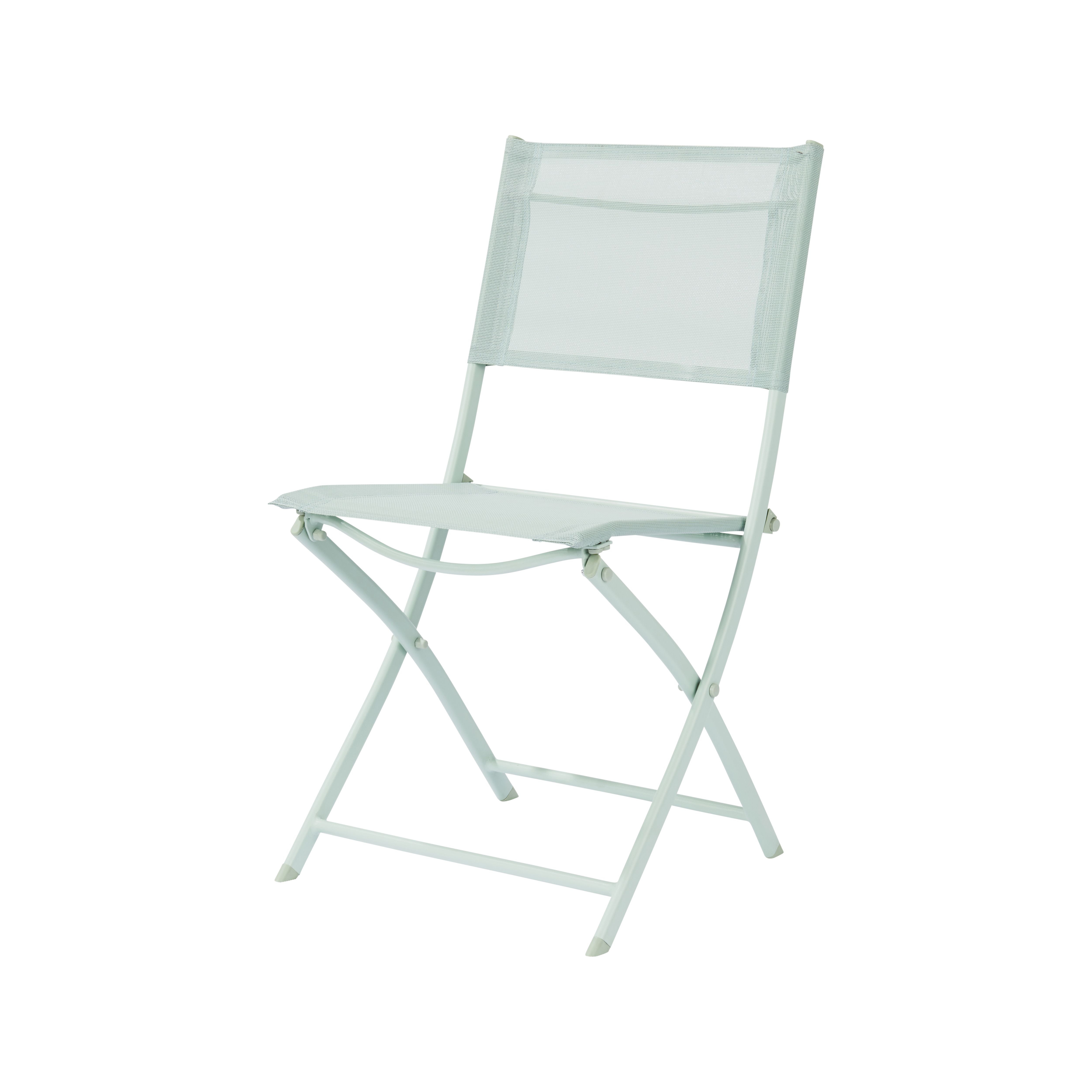 GoodHome Saba Silt green Metal Foldable Chair | DIY at B&Q