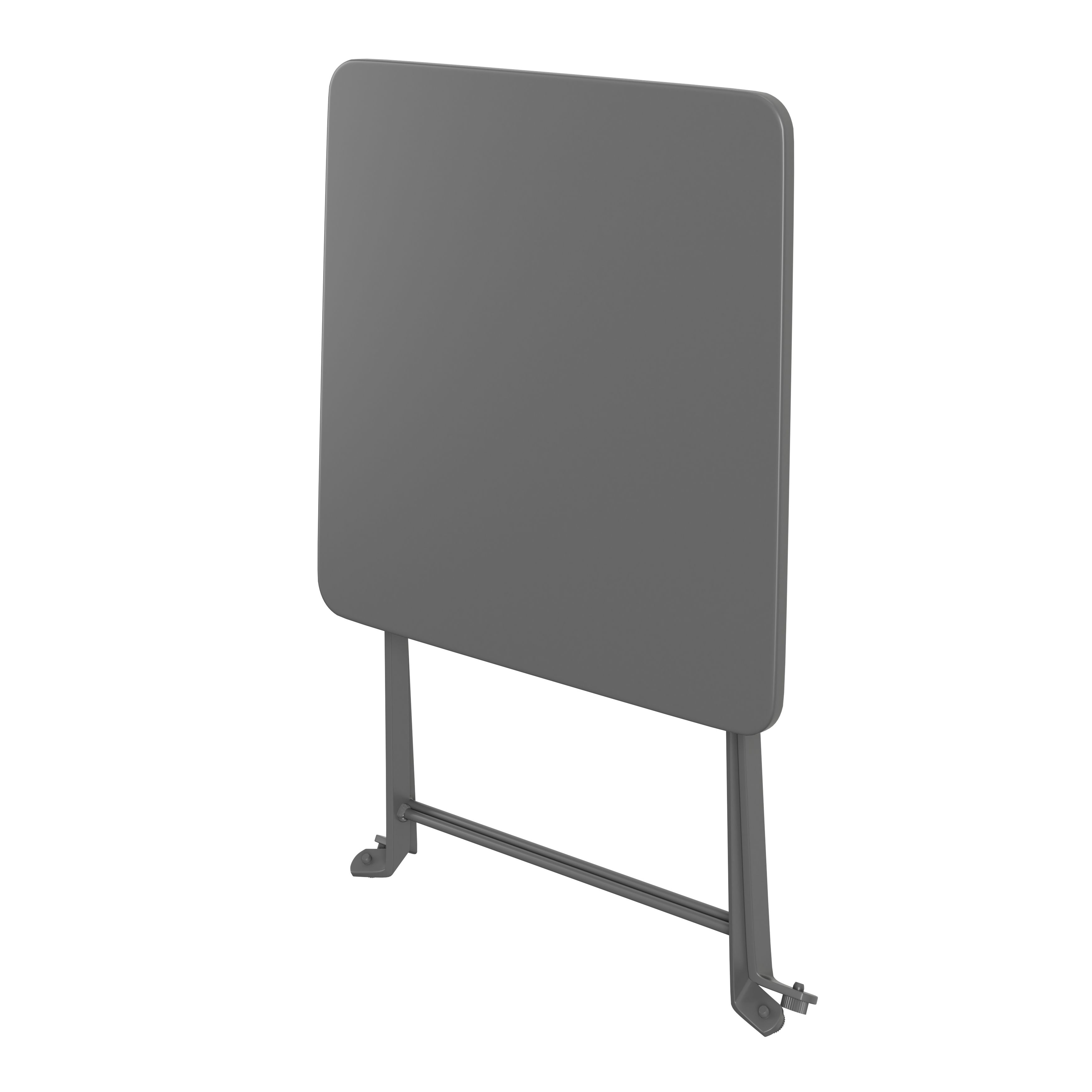 Shop GoodHome Saba Steel grey Metal Foldable Square Side table