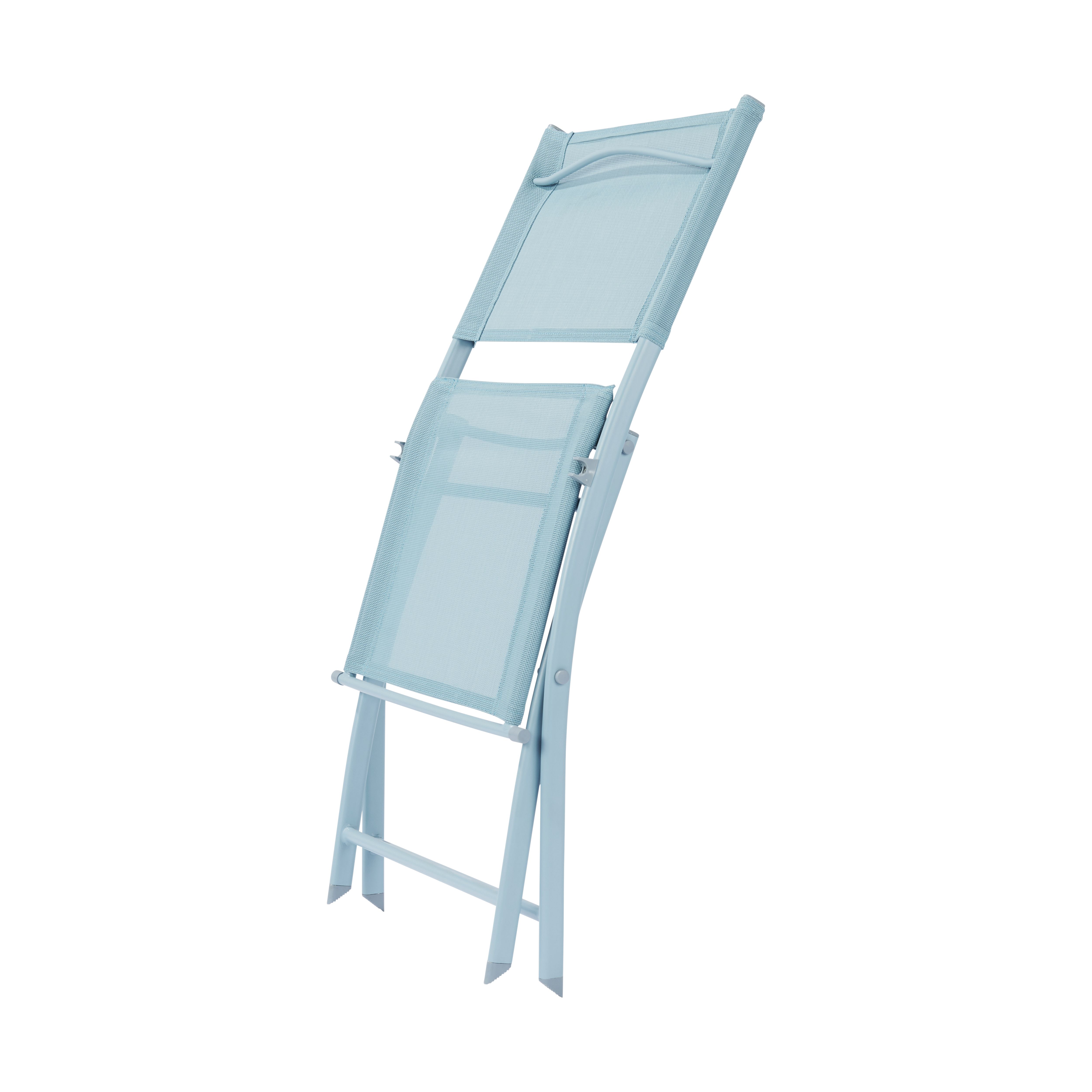 GoodHome Saba Stil water blue Metal Foldable Chair