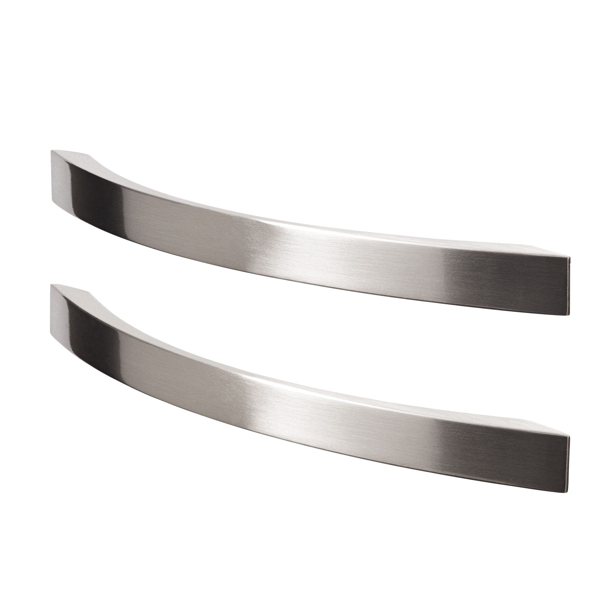 GoodHome Sabaku Nickel effect Kitchen cabinets Bow Handle (L)26cm, Pack ...