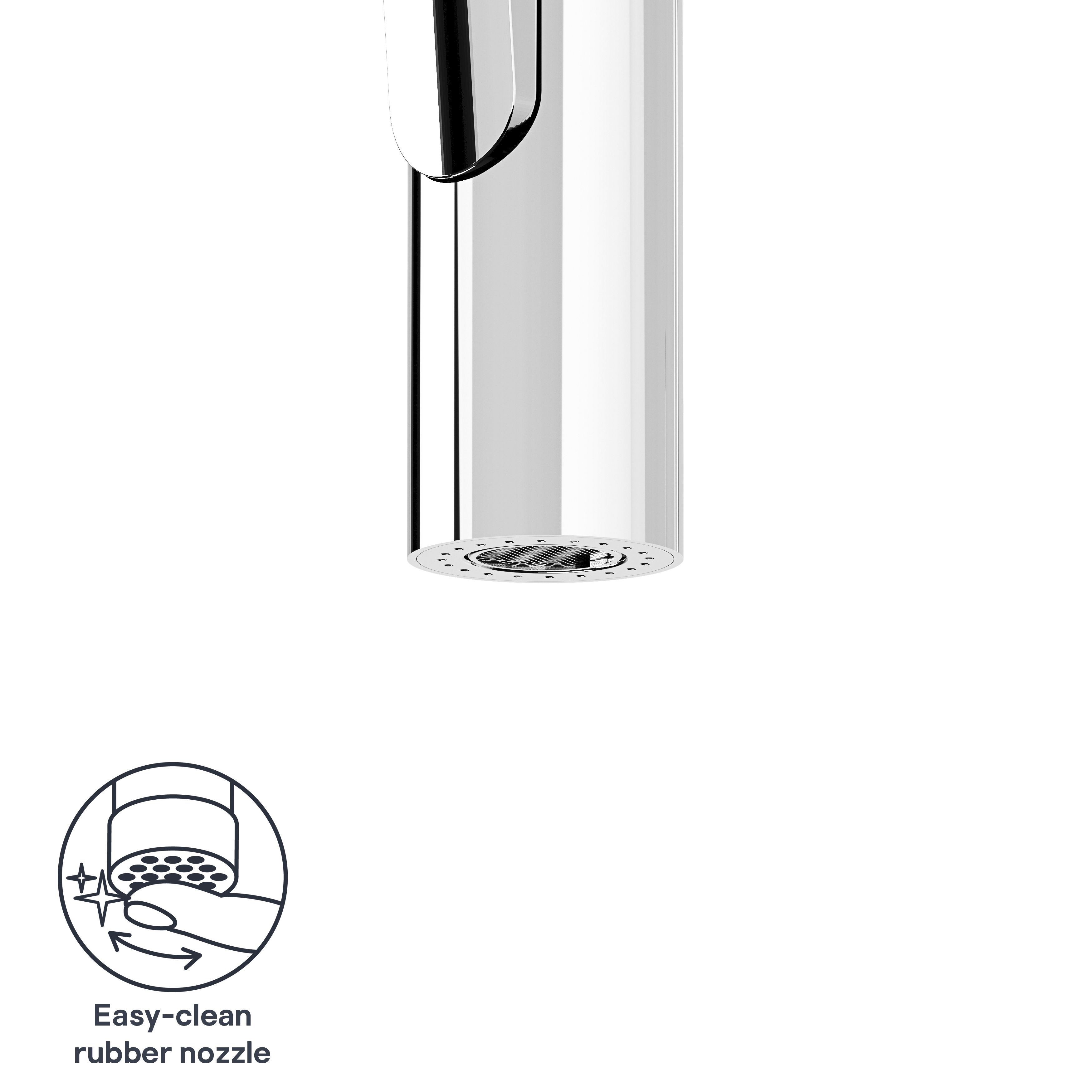 GoodHome Saffron Chrome-plated Single lever Kitchen Spring neck Tap